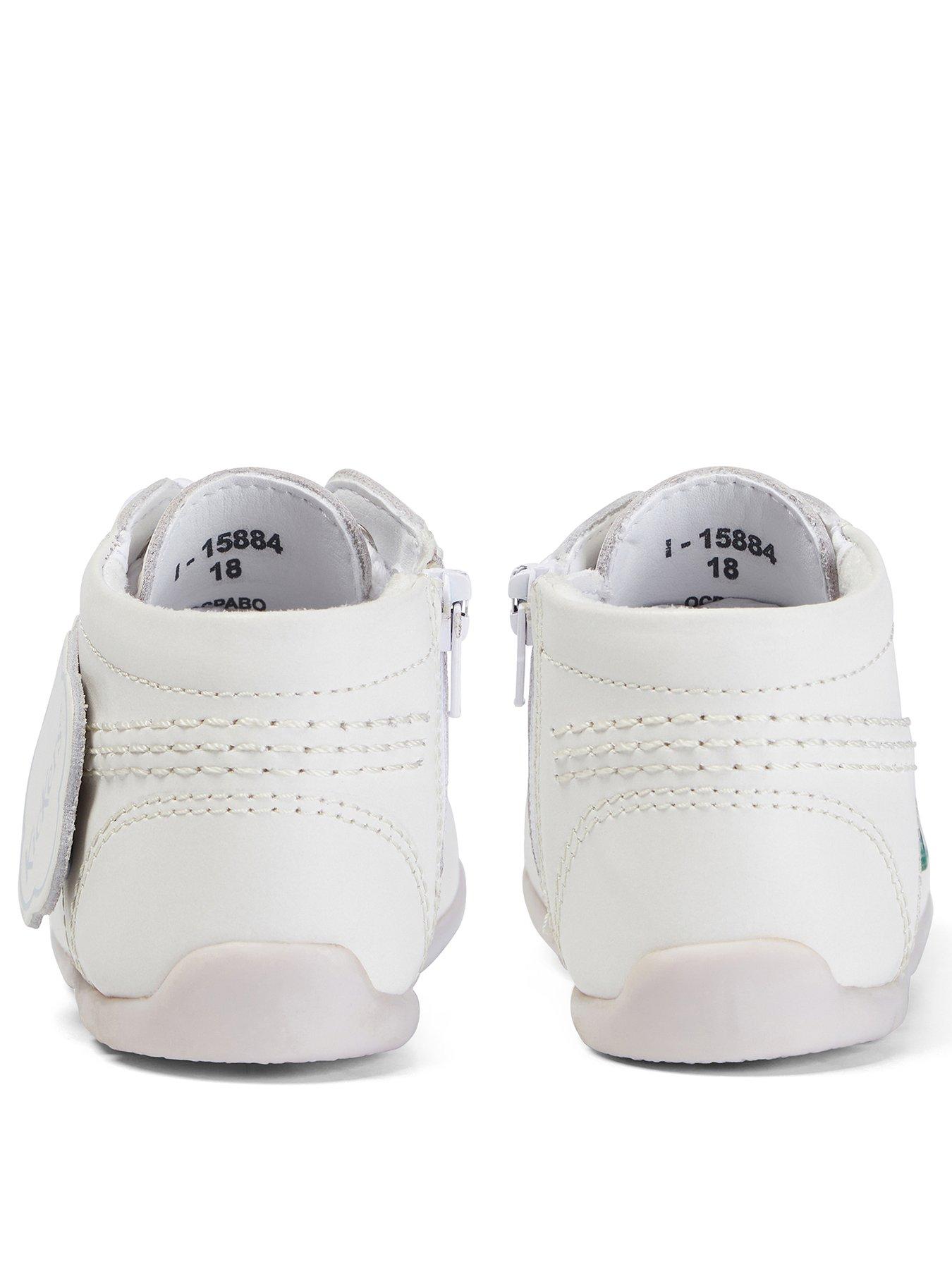 Kickers Kick Hi Baby Leather Boot - White | Very