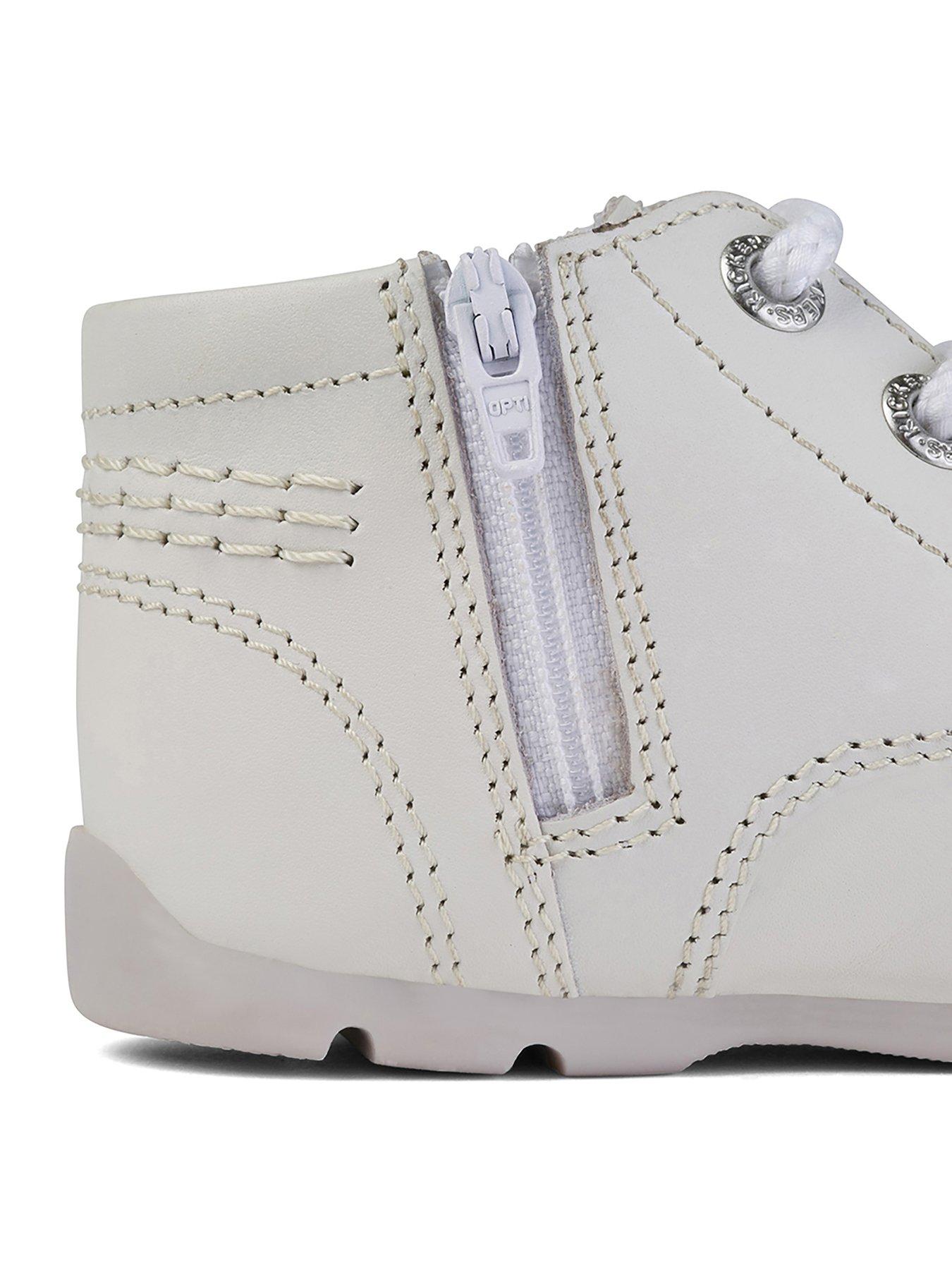 Kickers Kick Hi Baby Leather Boot - White | Very
