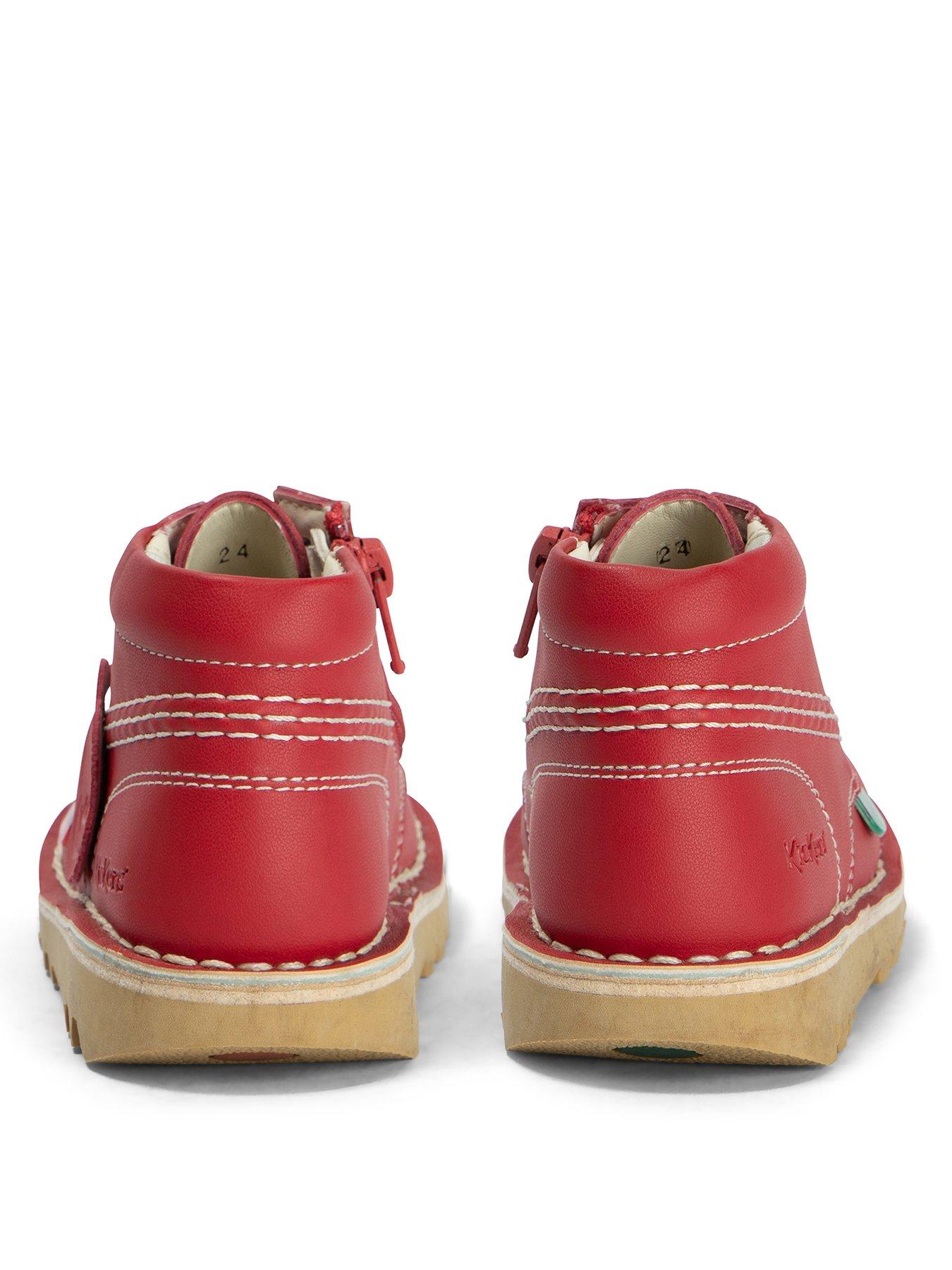 Kickers Kick Hi Zip Shoes - Red | Very