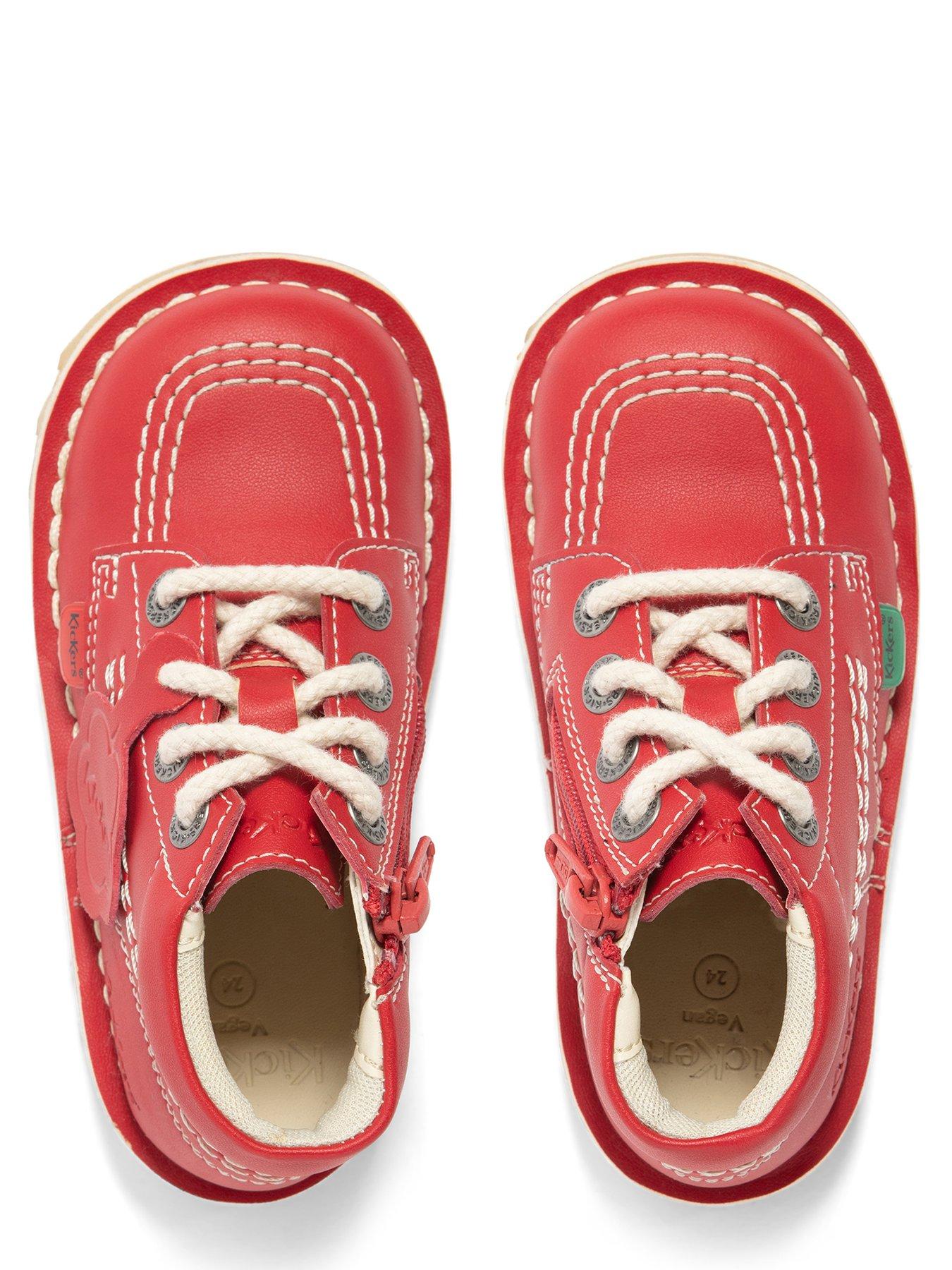 Kickers Kick Hi Zip Shoes - Red | Very