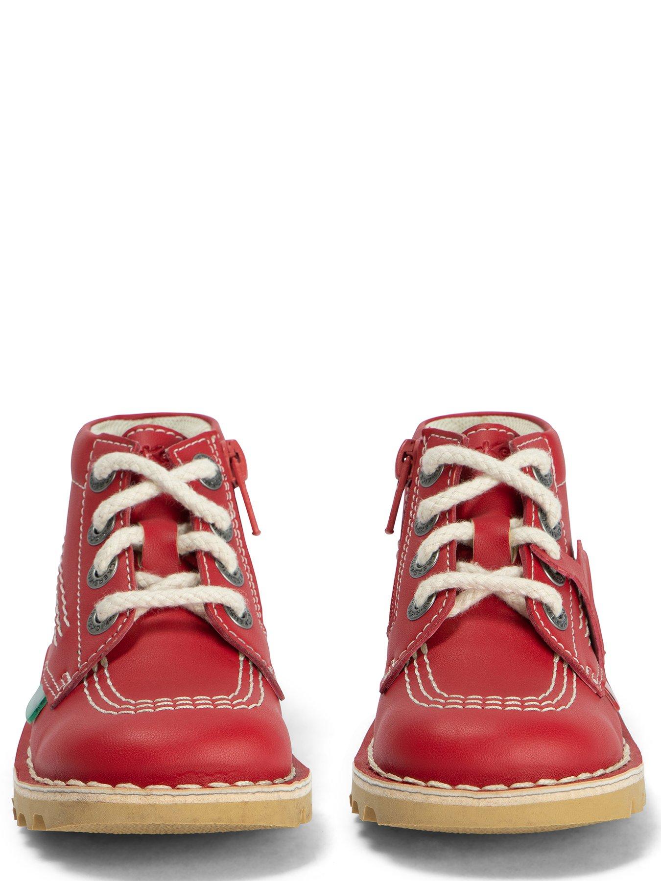 Kickers Kick Hi Zip Shoes - Red | Very