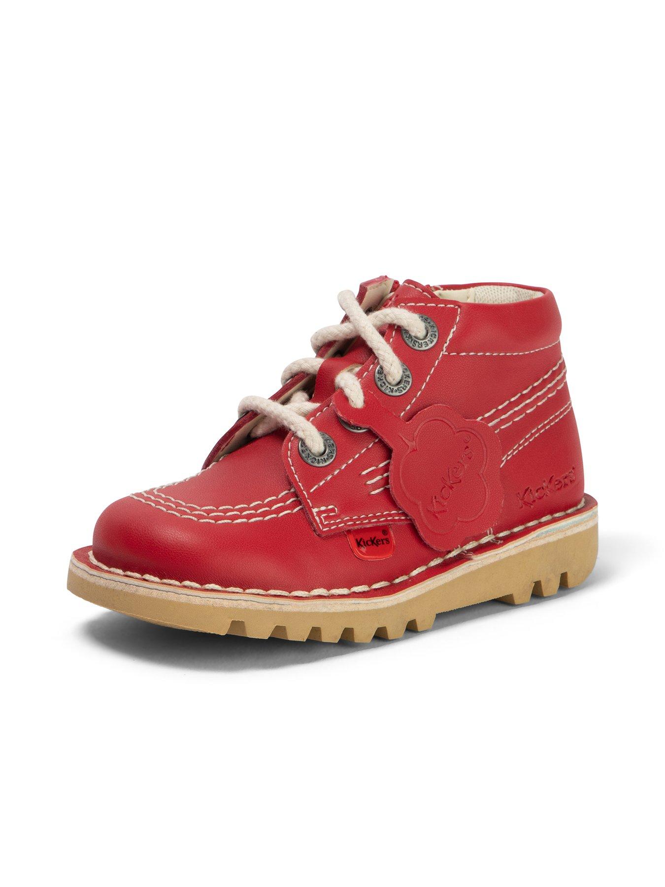 Kickers Kick Hi Zip Shoes - Red | Very
