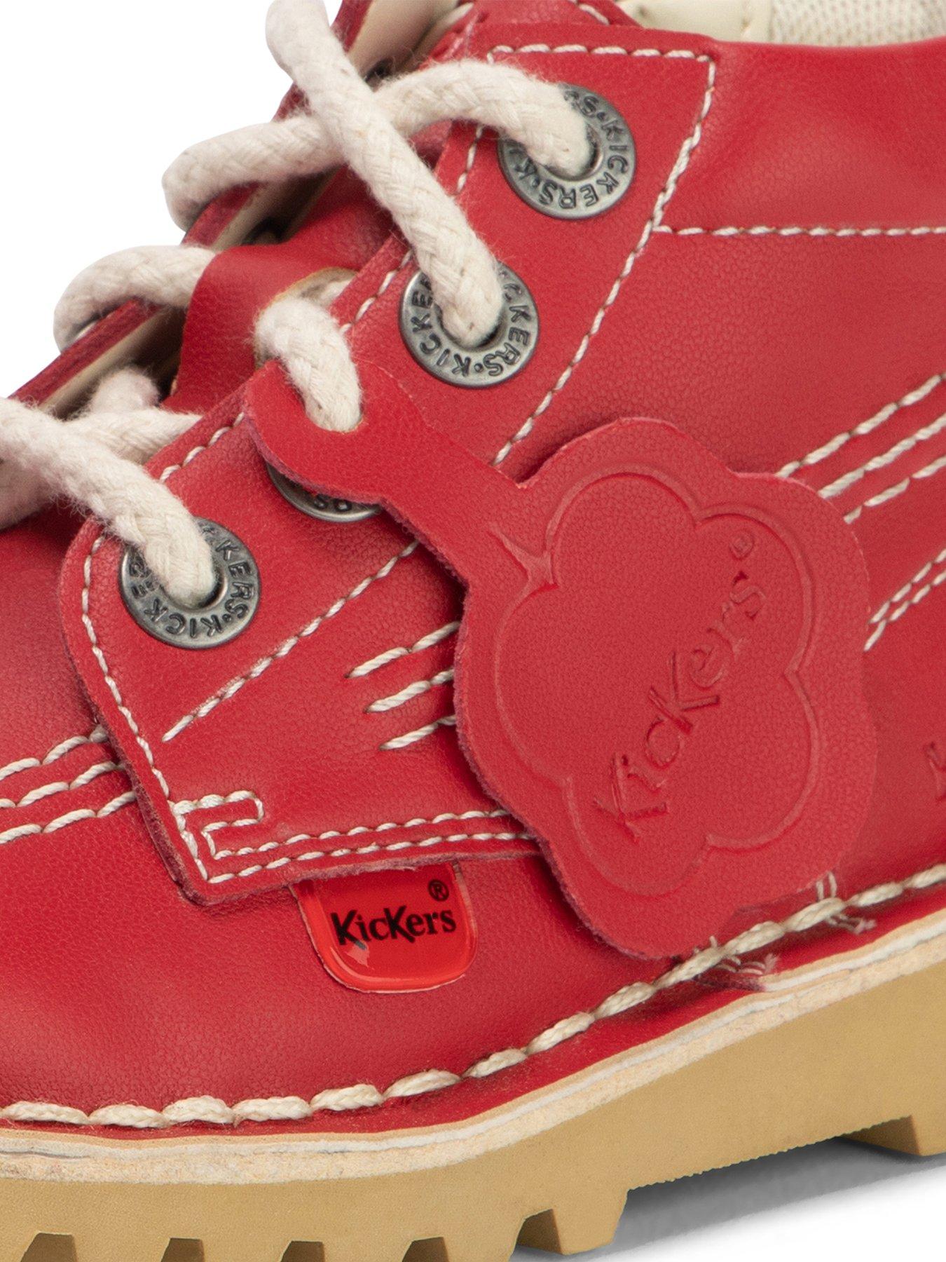 Kickers Kick Hi Zip Shoes - Red | Very
