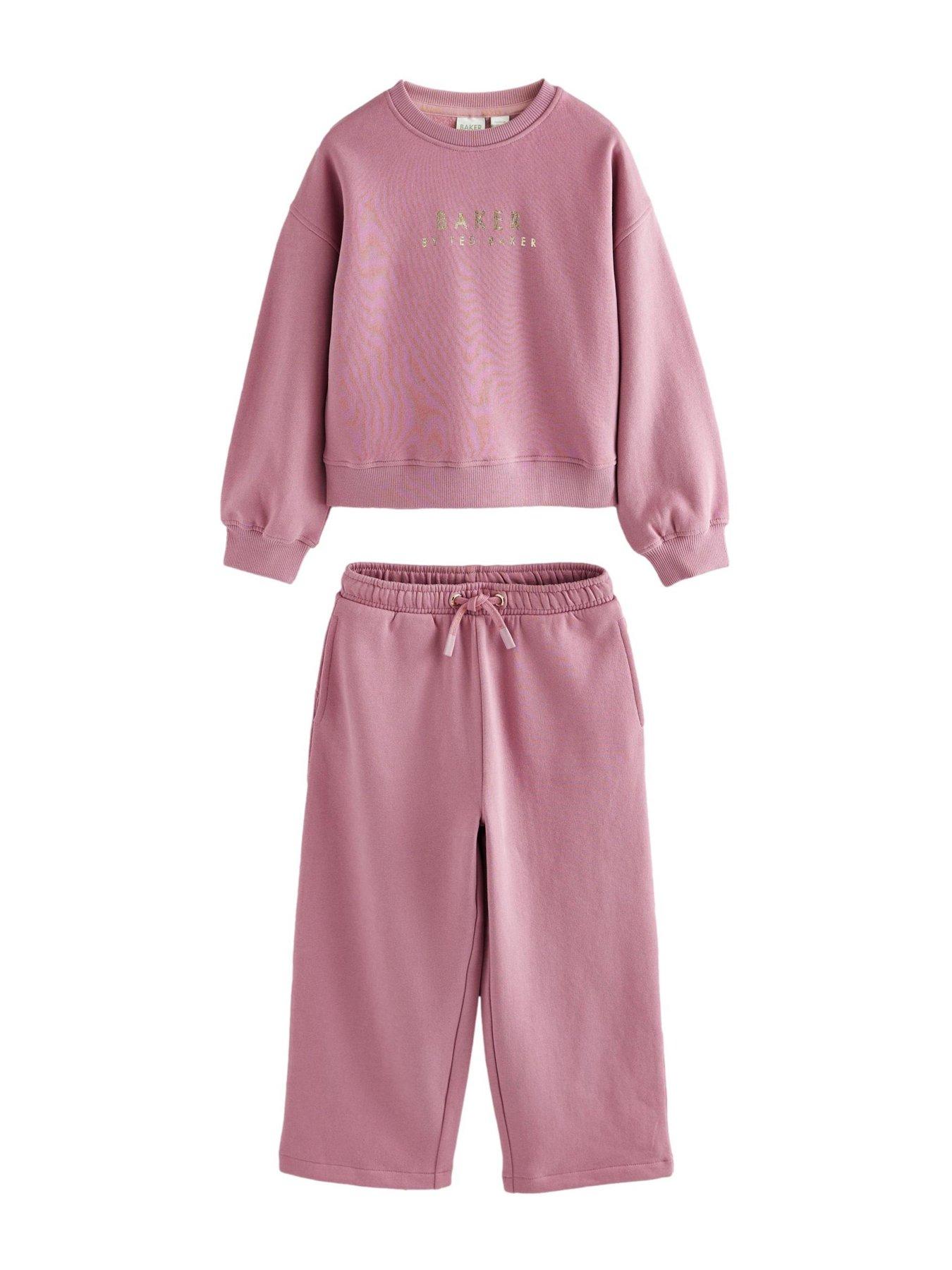 Ted Baker Girls Wide Leg Sweat Set - Pink | Very