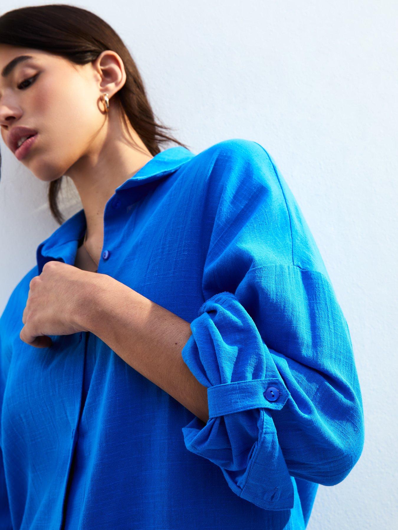 New Look Cover Up Shirt - Bright Blue | Very