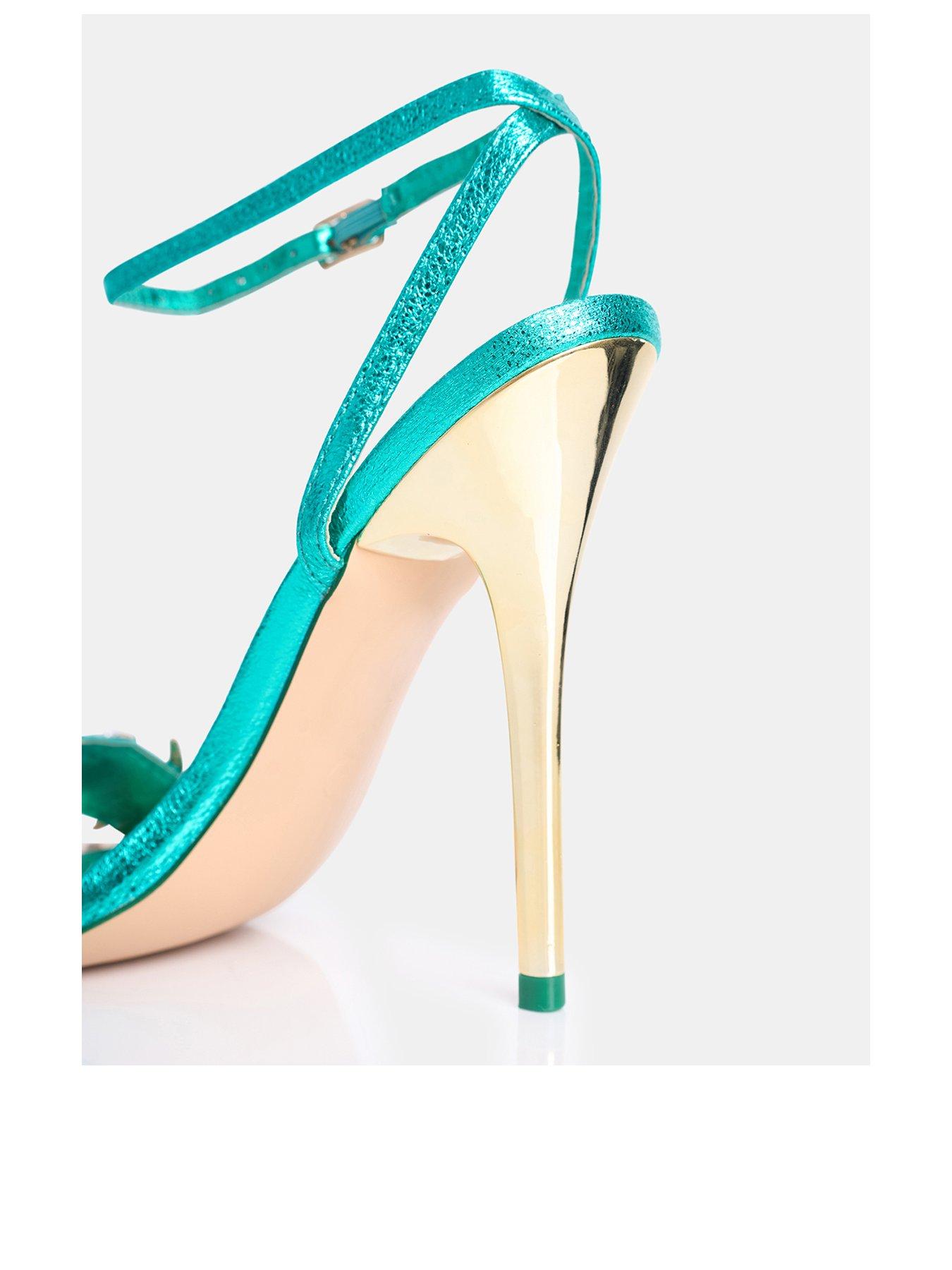 Public Desire Starfish Heel - Turquoise Metallic | Very