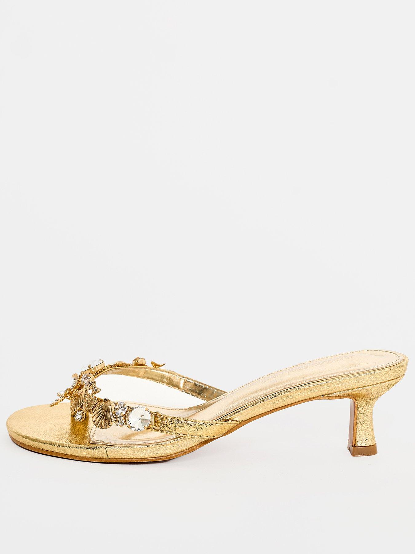 Public Desire Elowen Shell Toe Thong Sandals - Gold | Very
