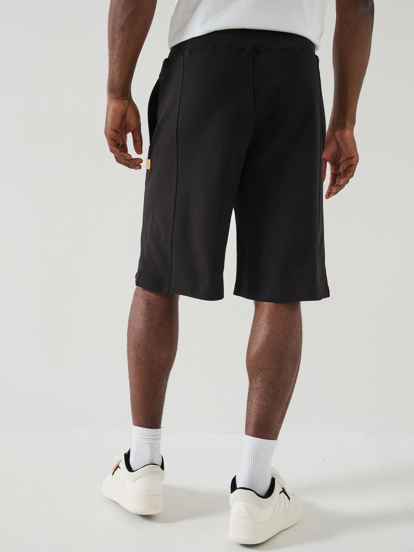 Versace Jeans Couture Metal Placket Sweat Shorts - Black | Very