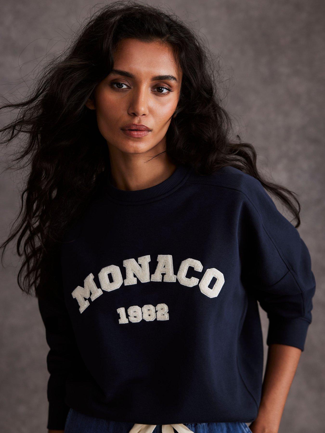 Mint Velvet Monaco Graphic Sweat - Navy | Very