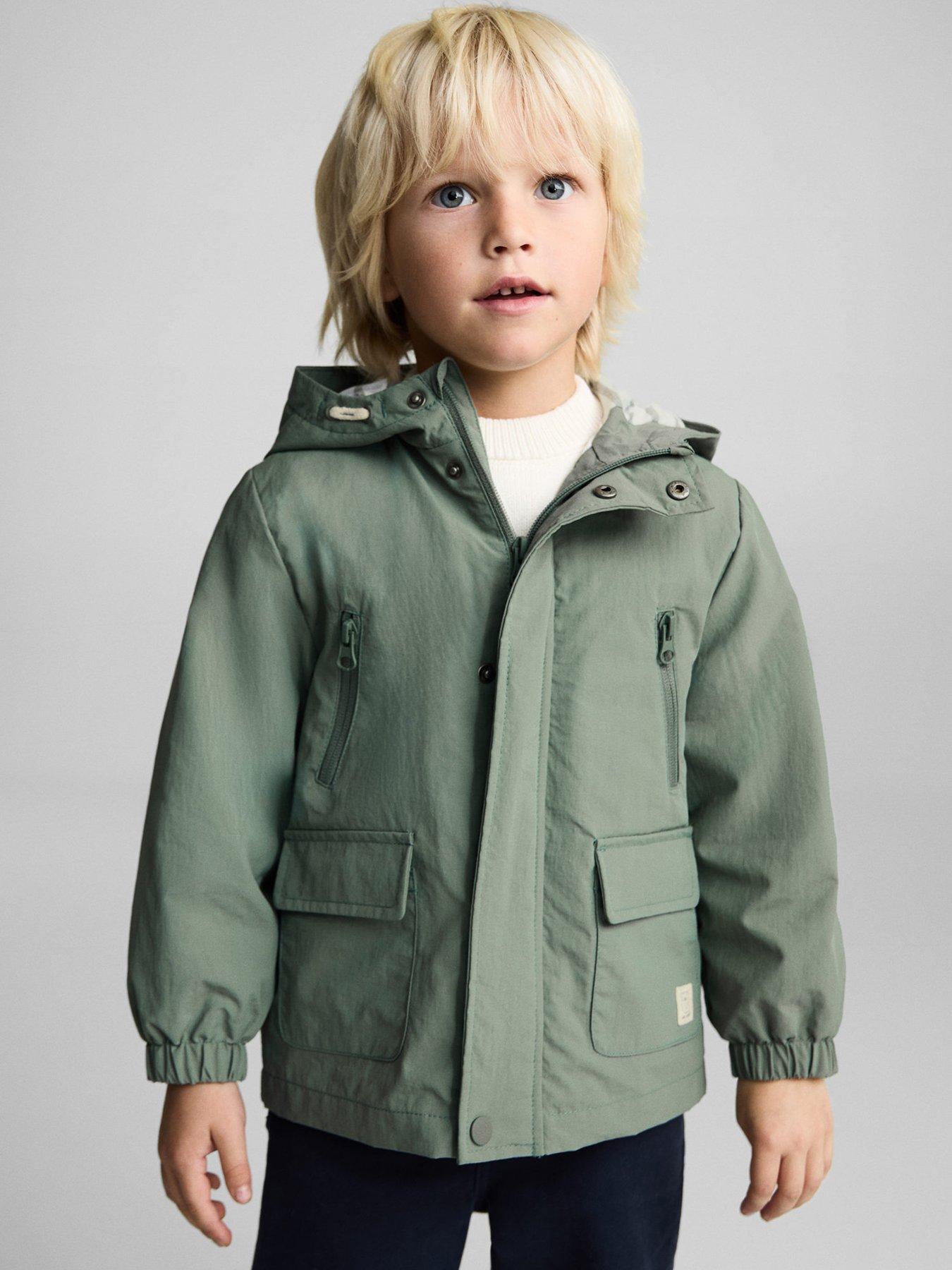 Mango Younger Boys Hooded Jacket - Light Green | Very