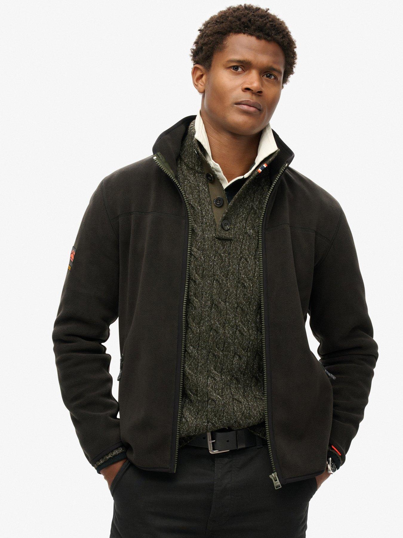 Superdry Active Full Zip Fleece Jacket - Black | Very