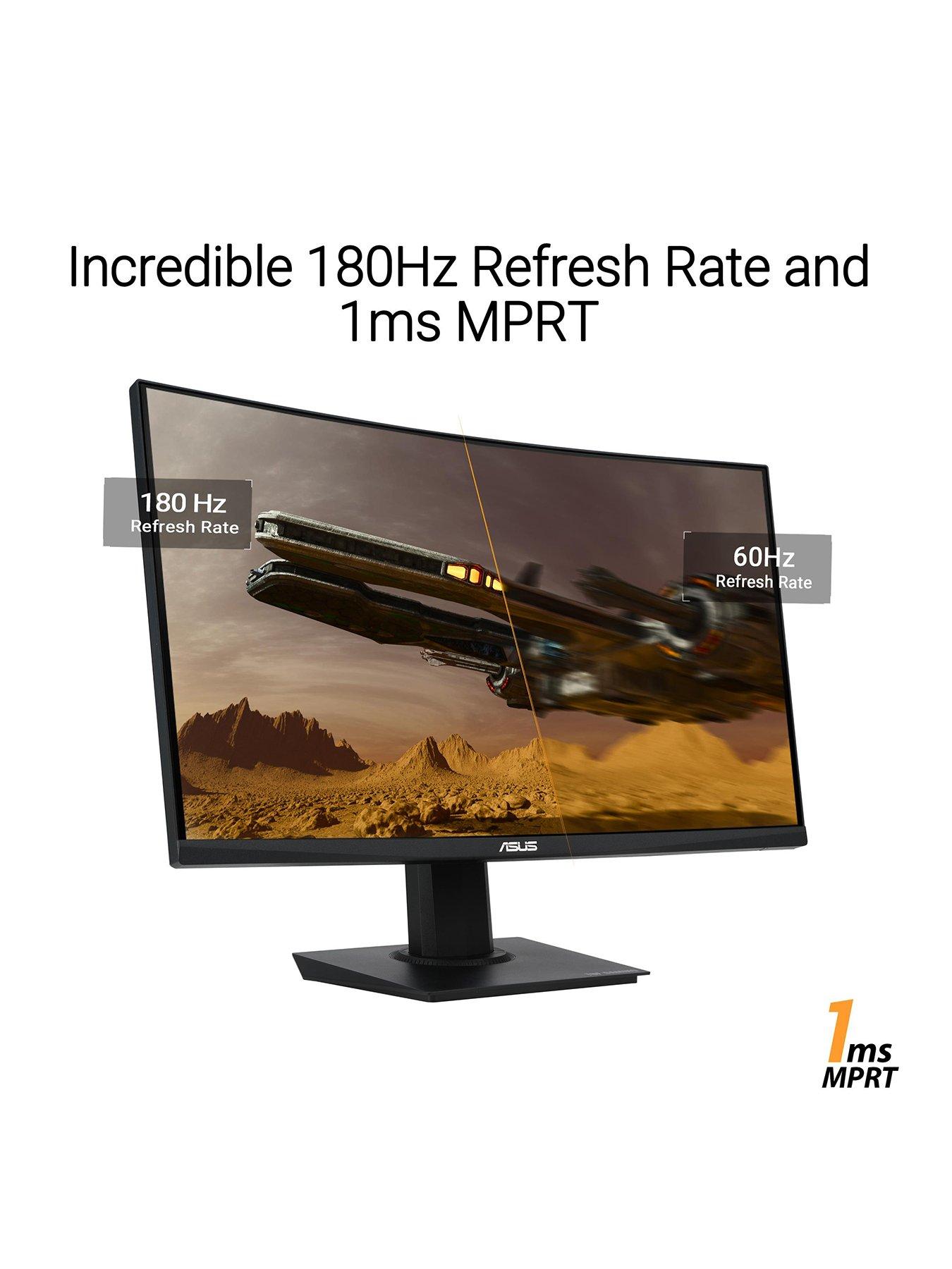 Asus TUF Gaming VG24VQER - 24in FHD, 180Hz, 1ms, Curved Gaming Monitor ...