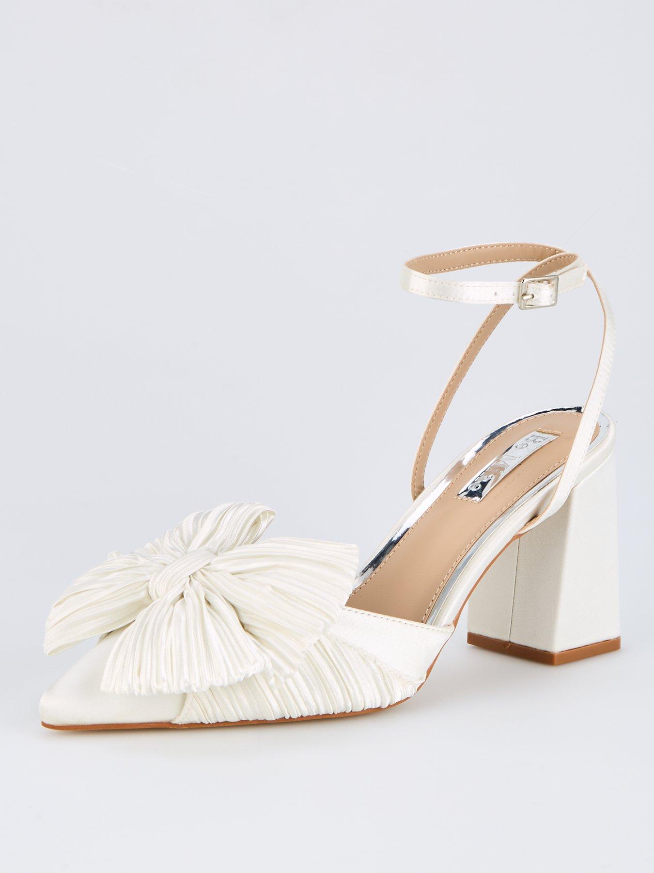 Raid Be Mine Wide Fit Sierra Heeled Shoes - Ivory Satin | Very