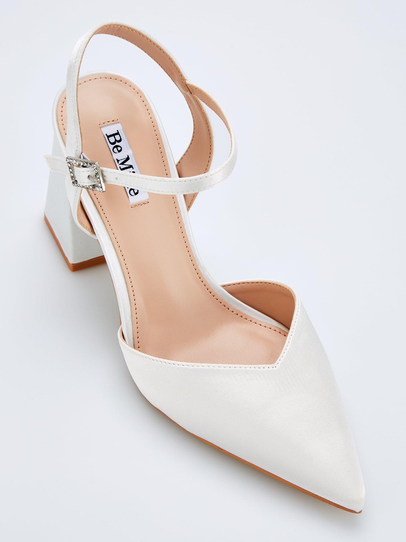 Raid Be Mine Wide Fit Frankie Heeled Shoes - Ivory Satin | Very