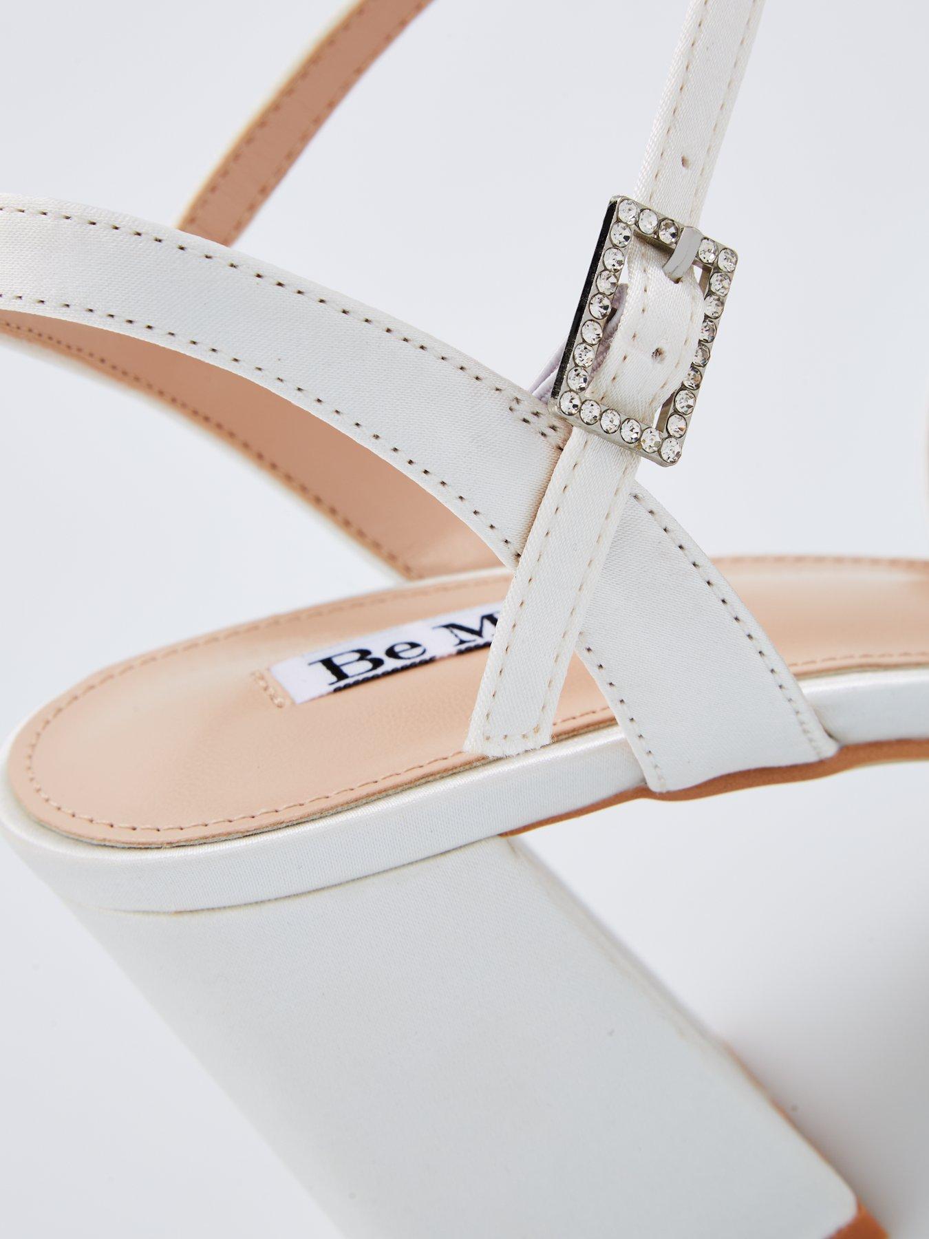 Raid Be Mine Wide Fit Frankie Heeled Shoes - Ivory Satin | Very