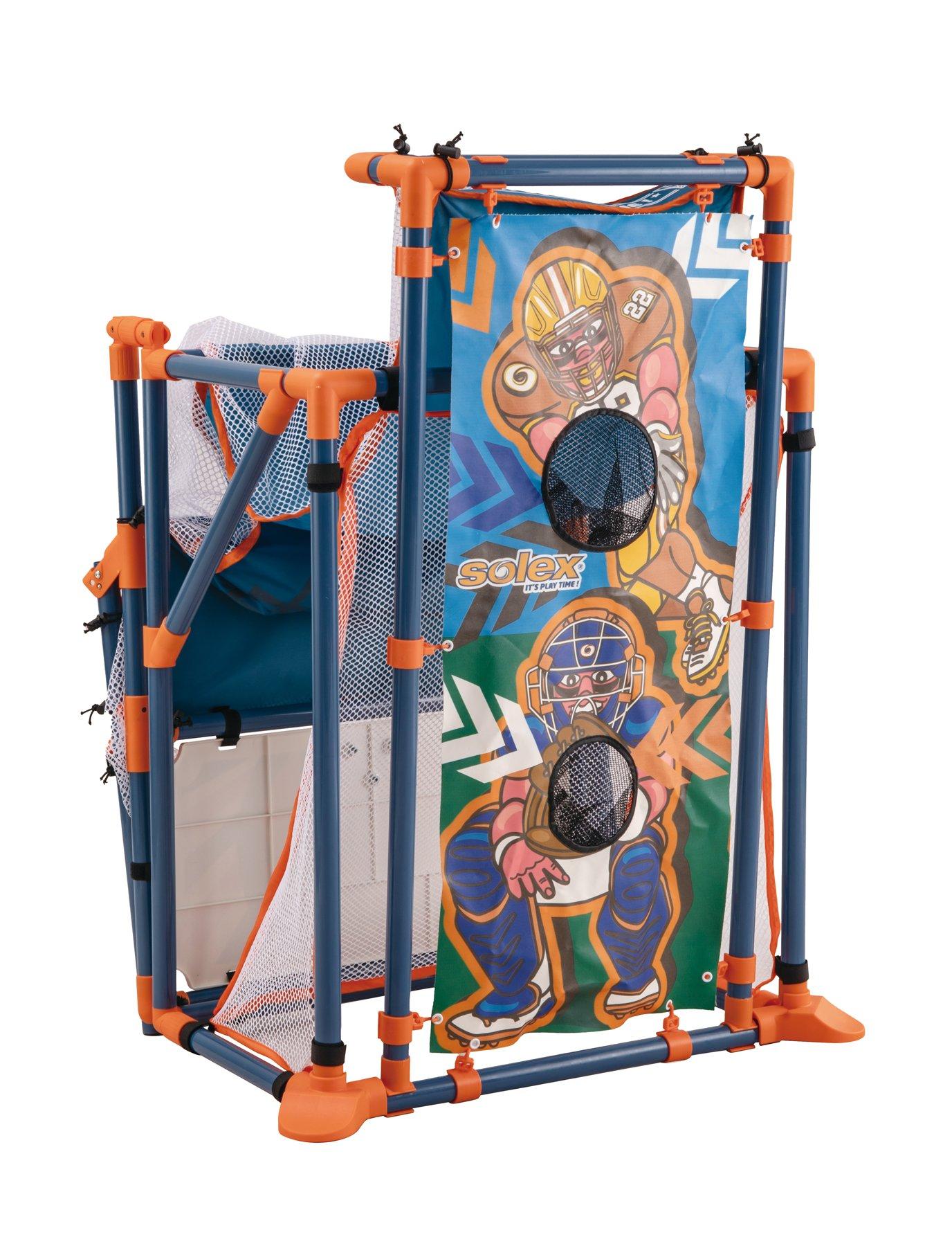 Solex Foldable 4 In 1 Multiple Game Set (Basketball, Football Goal ...