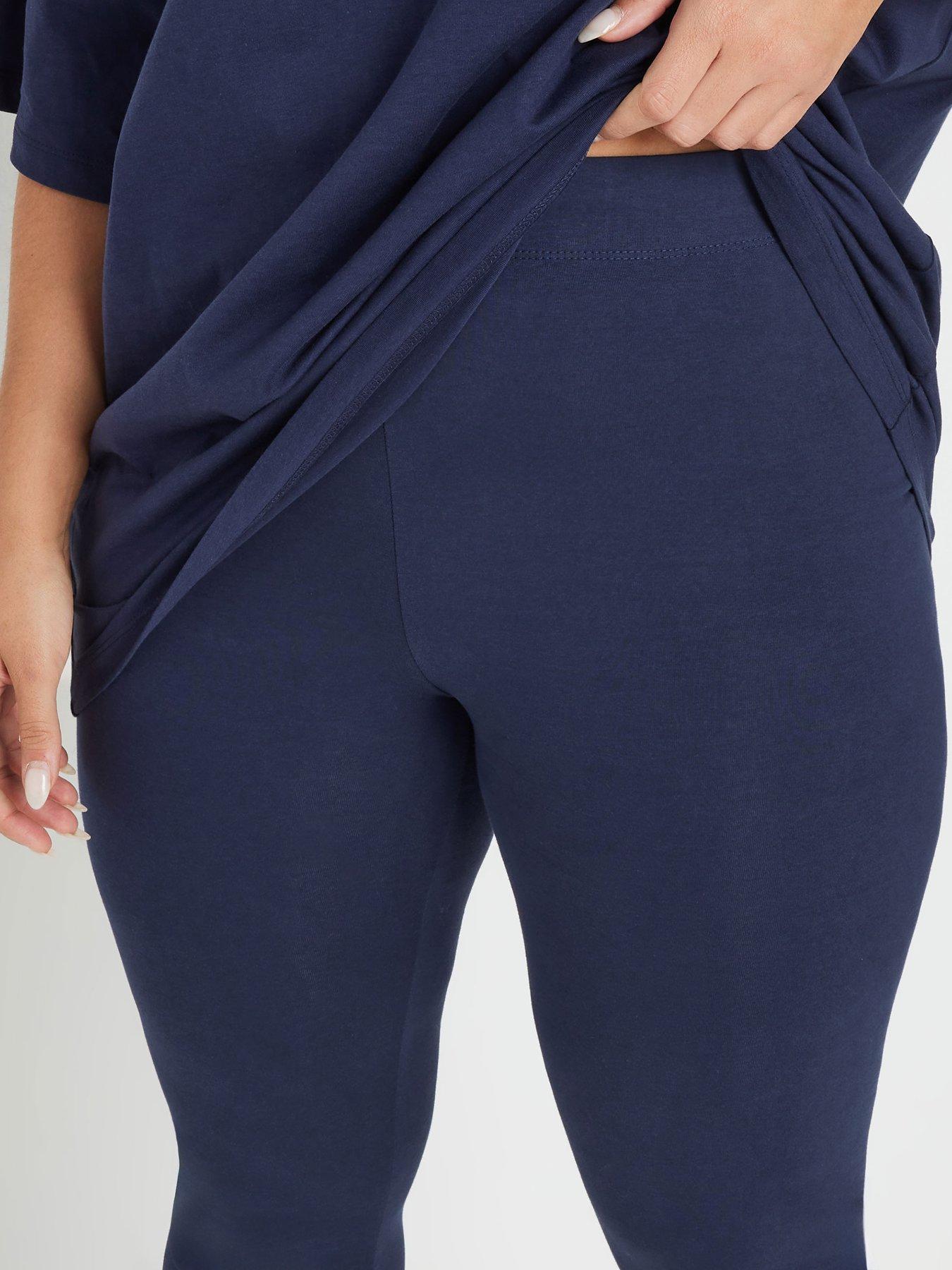 Yours Curve Navy Blue Leggings | Very