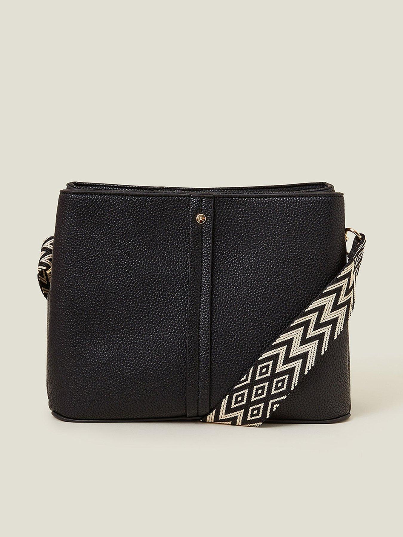 Accessorize Webbing Strap Cross Body Bag - Black | Very