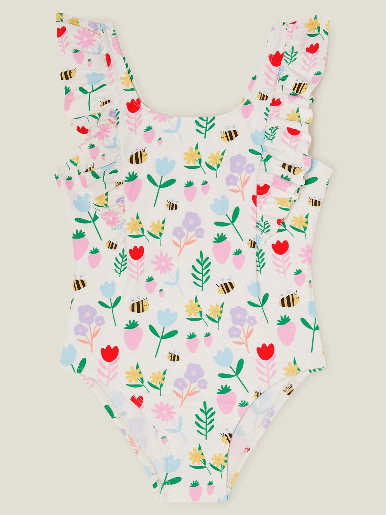 Accessorize Girls Spring Floral Swimsuit - Multi | Very