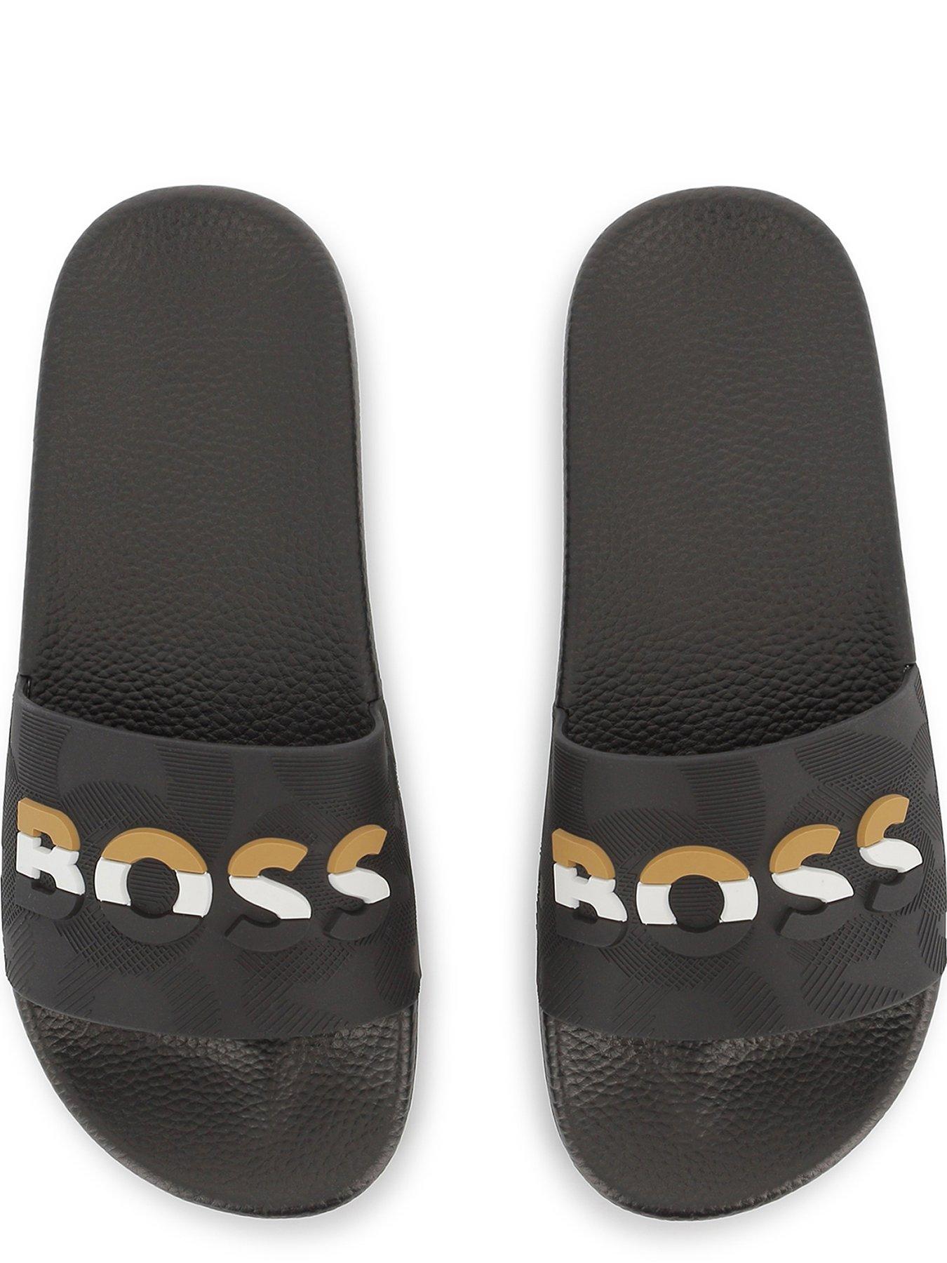 BOSS Boys Logo Sliders - Black | Very