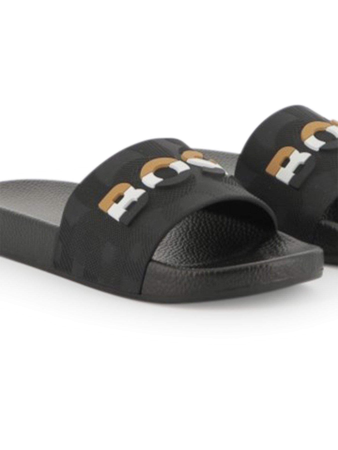 BOSS Boys Logo Sliders - Black | Very