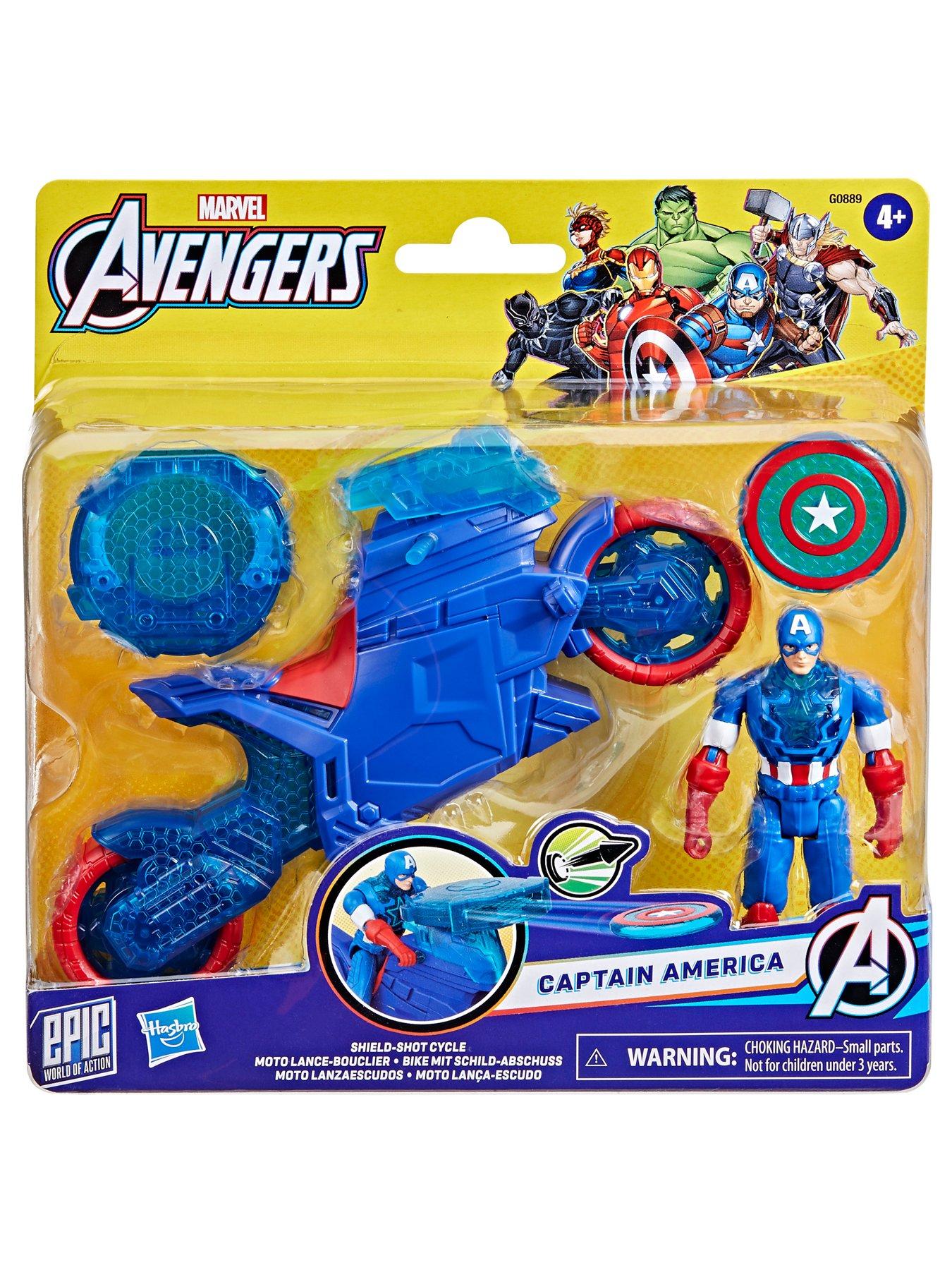 Marvel Avengers Epic World of Action Captain America Shield-Shot Cycle ...