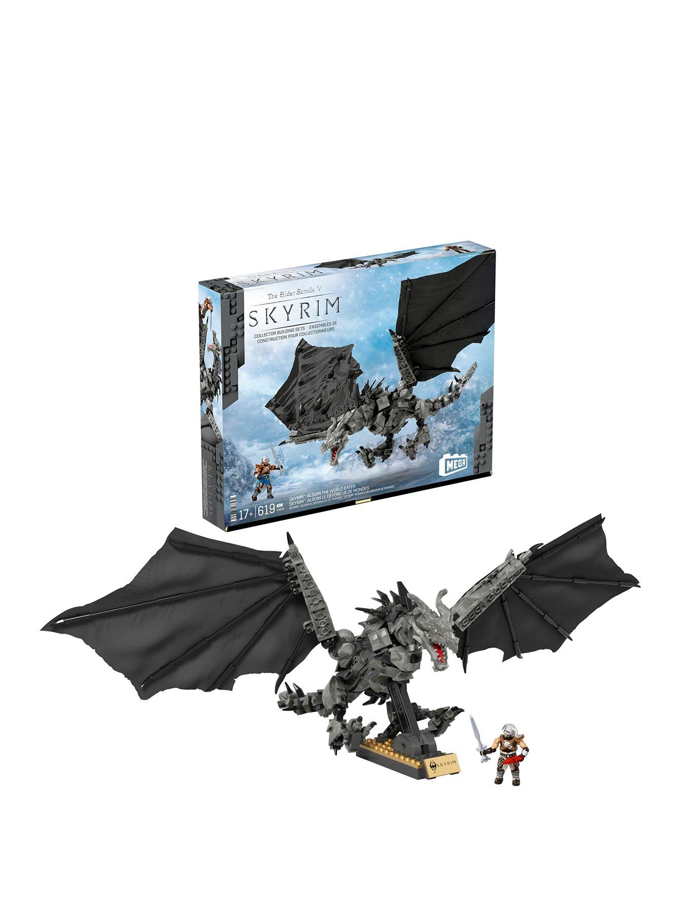 MEGA Skyrim Alduin the World Waster Building Kit with Action Figure ...