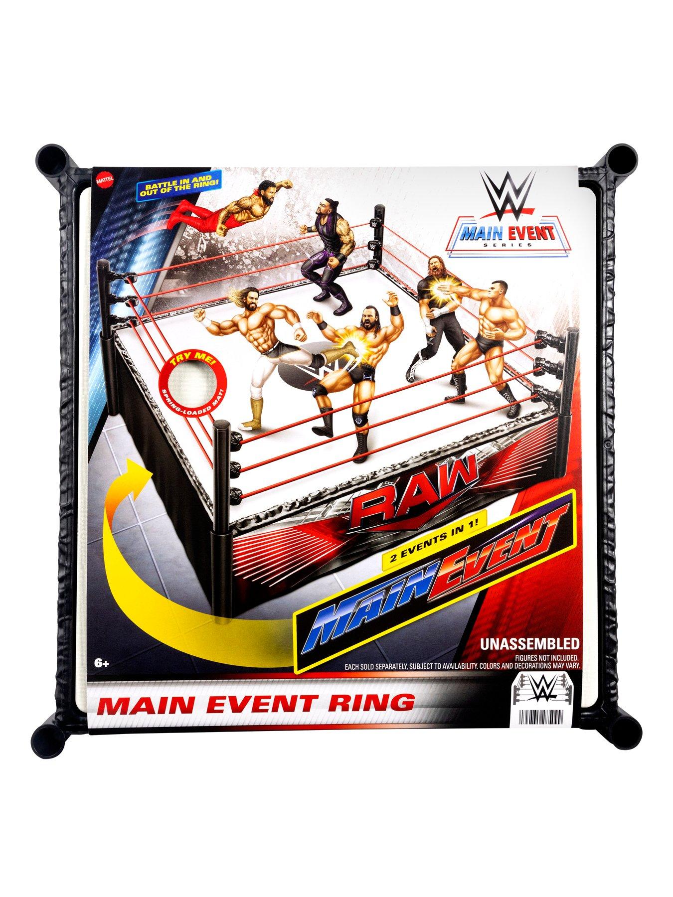 WWE Superstar Ring with Labels for Main Event & RAW, Spring-Loaded with ...