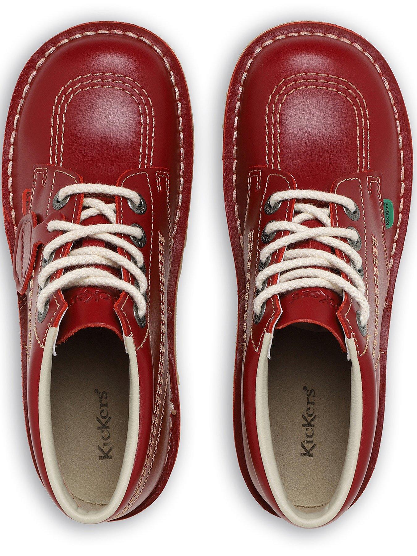 Kickers Kick Hi Leather Ankle Boot - Red | Very