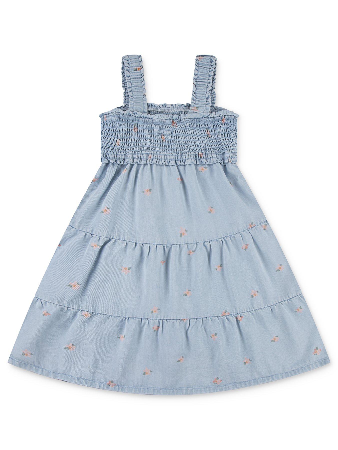 Levi's Girls Baby Doll Smocked Dress - Light Blue | Very