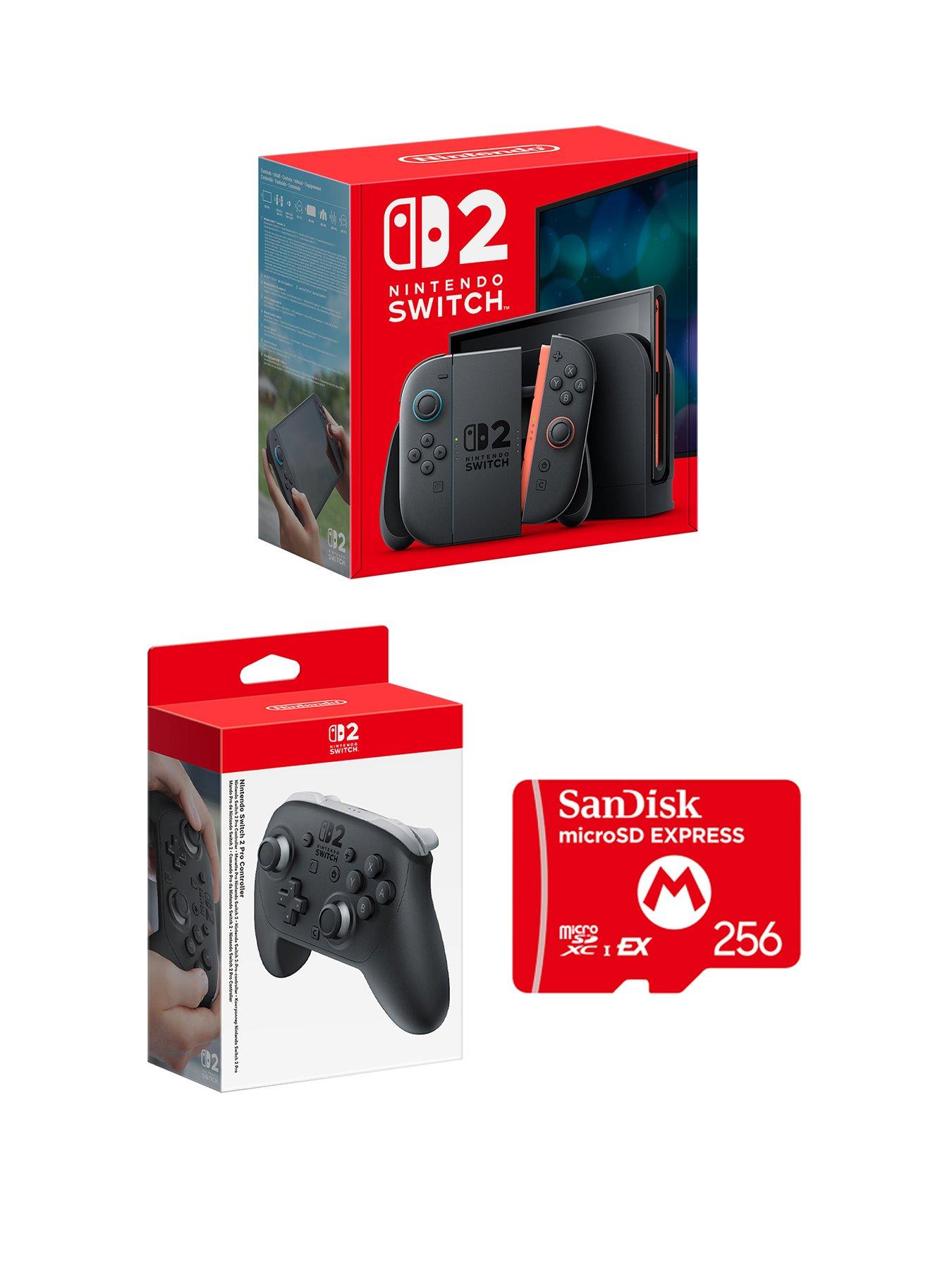 Nintendo Switch 2 Switch 2 + Pro Controller + 256GB SanDisk MicroSD ...