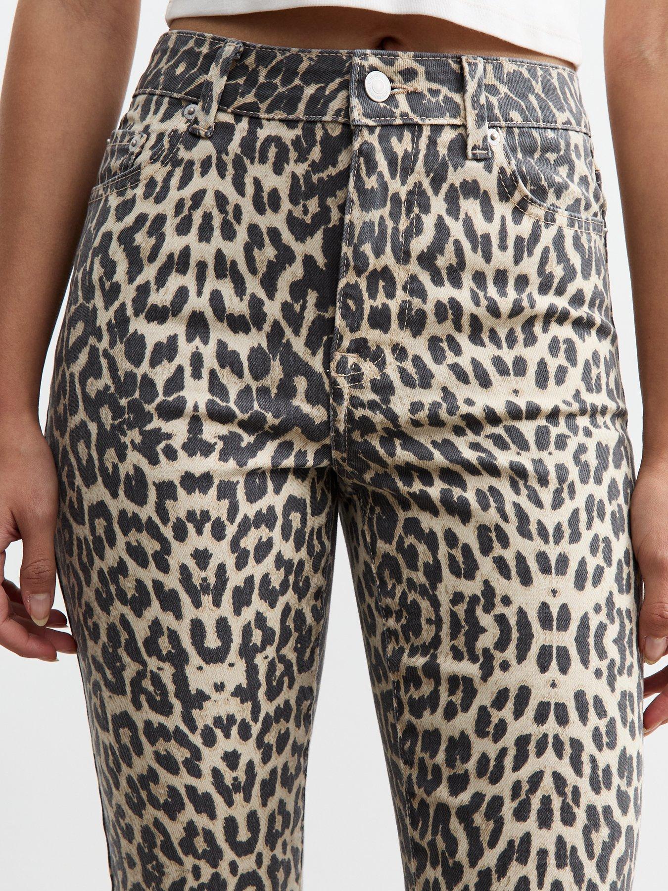 New Look Brown Leopard Print Bootcut Jeans | Very