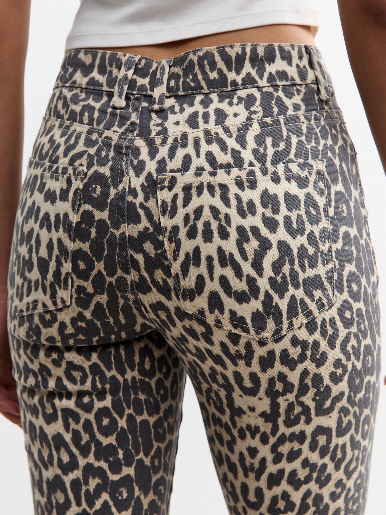 New Look Brown Leopard Print Bootcut Jeans | Very