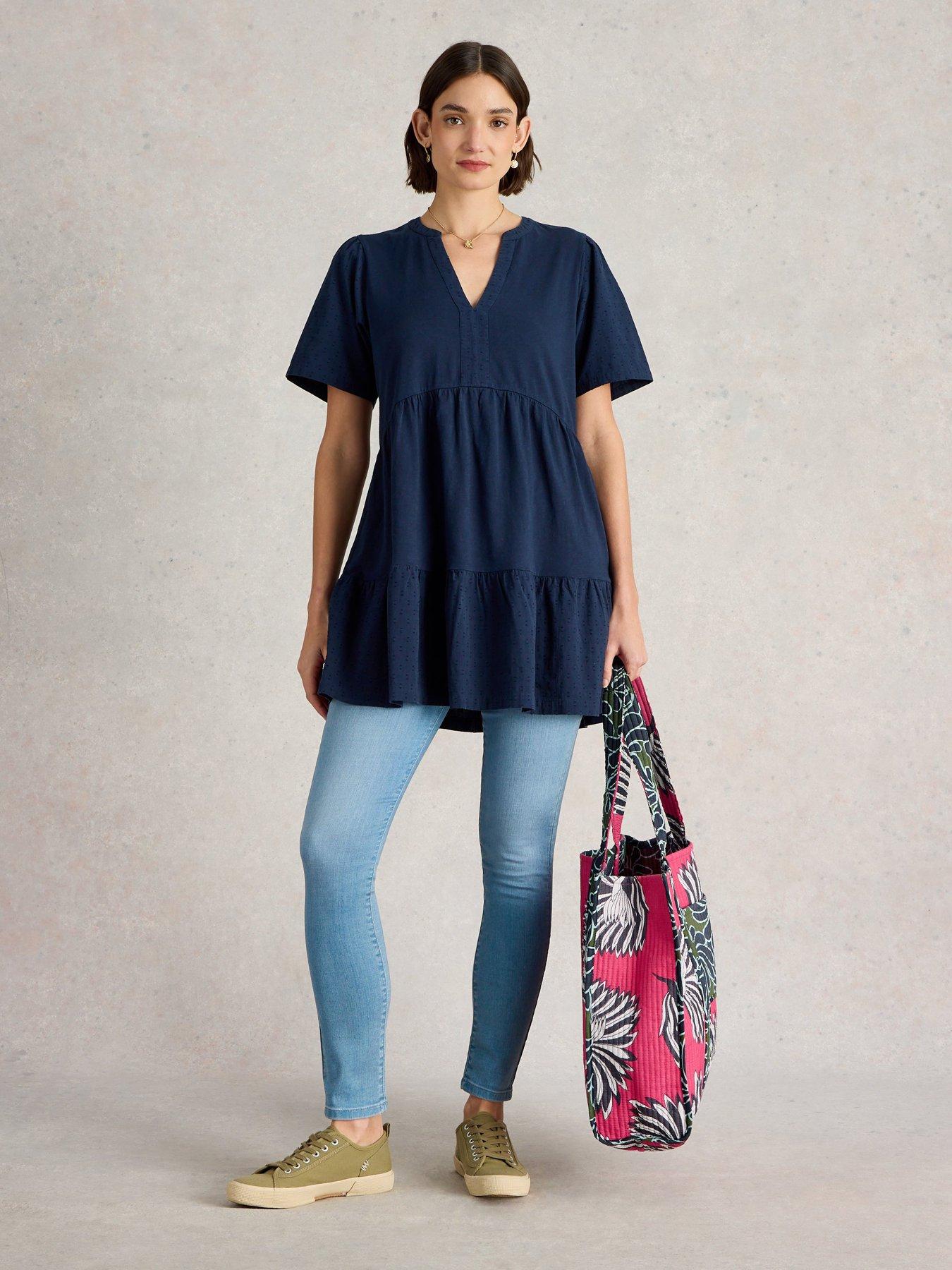 White Stuff Maria Mix Tunic - Navy | Very