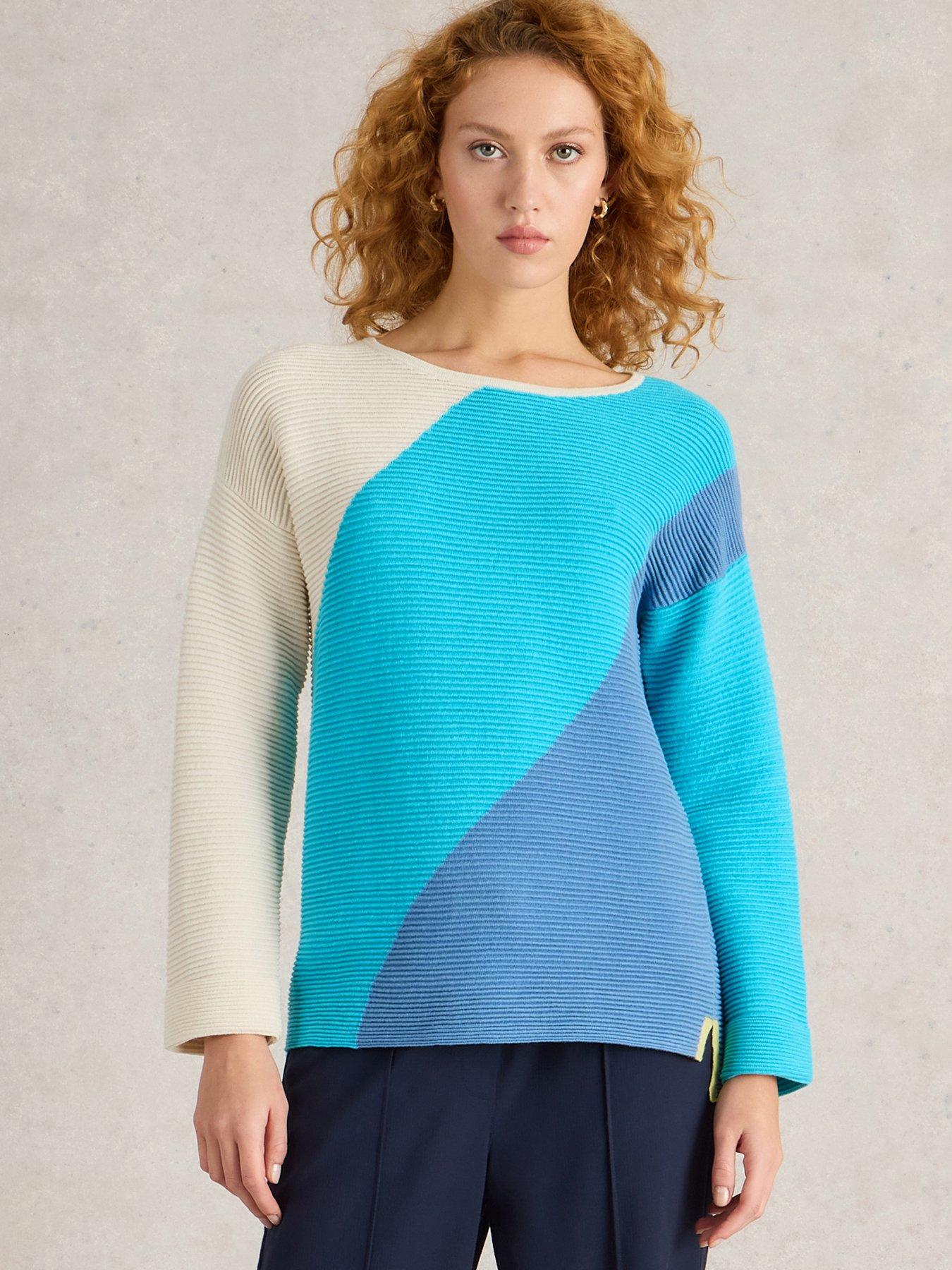 White Stuff Jana Abstract Jumper - Blue | Very