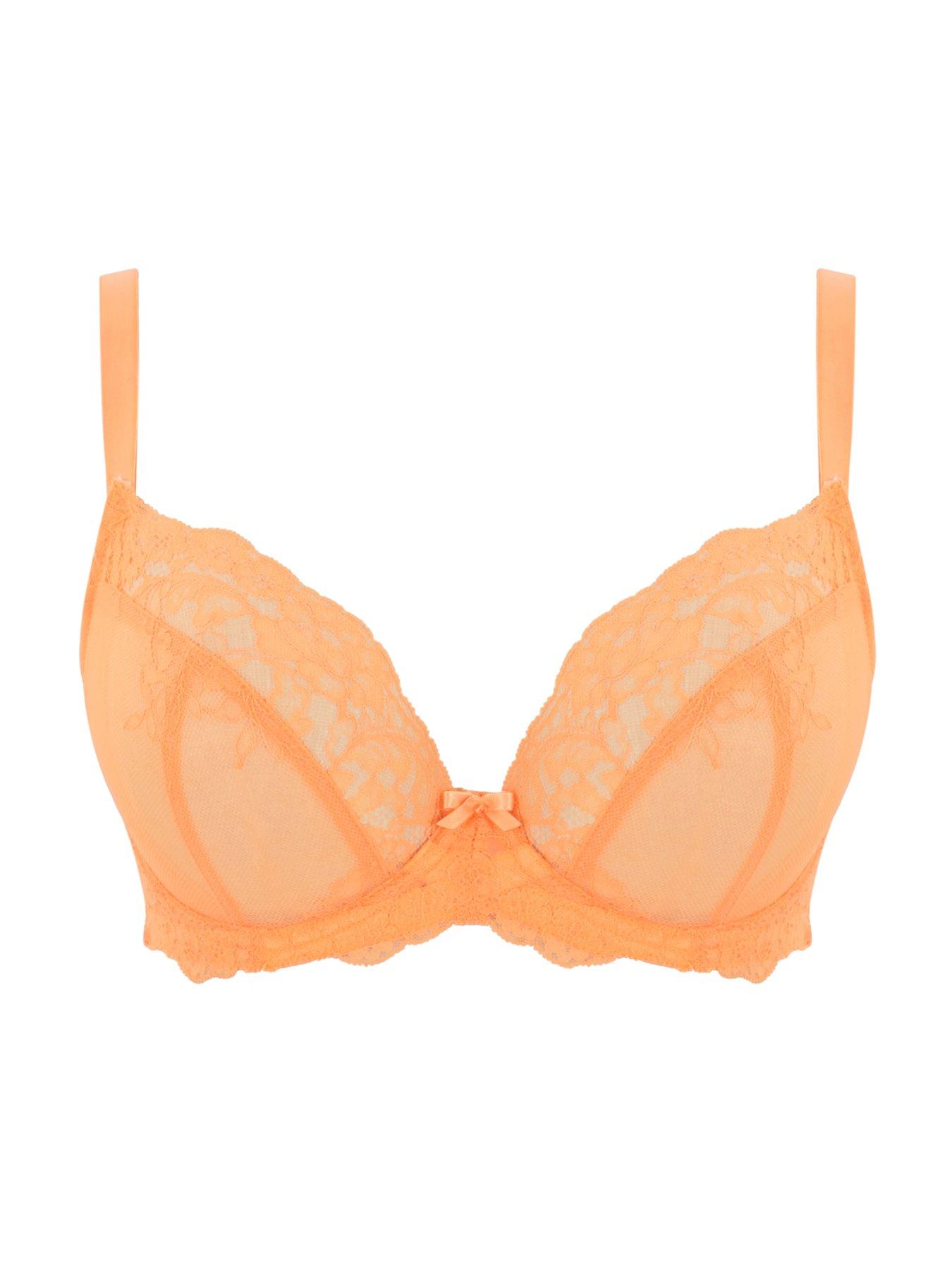 Panache Ana Peach Non Padded Wired Plunge Bra - Peach Melba | Very