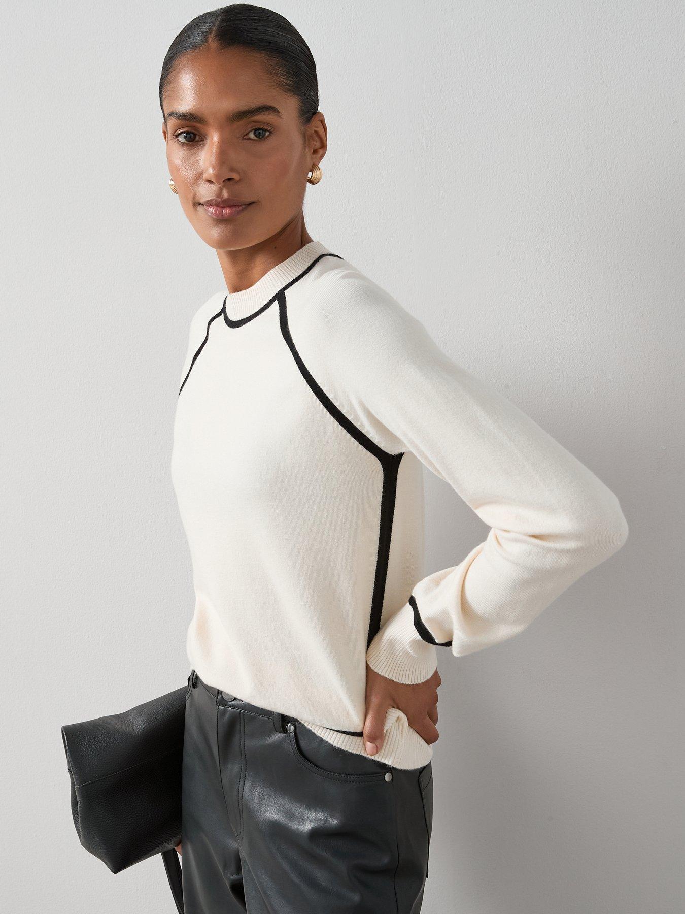 The Very Collection Classic Comfort Crew Neck Jumper with Tipping ...