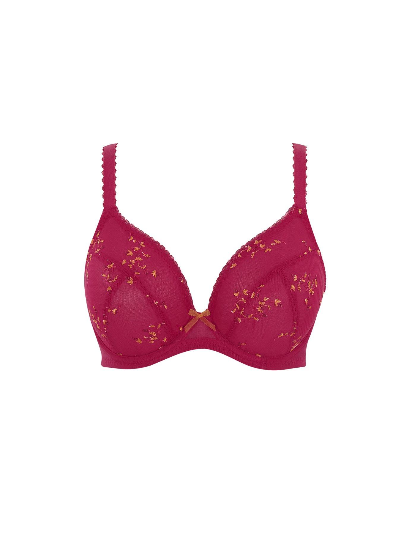 Panache Meadow Raspberry Wired Plunge Bra - Raspberry | Very