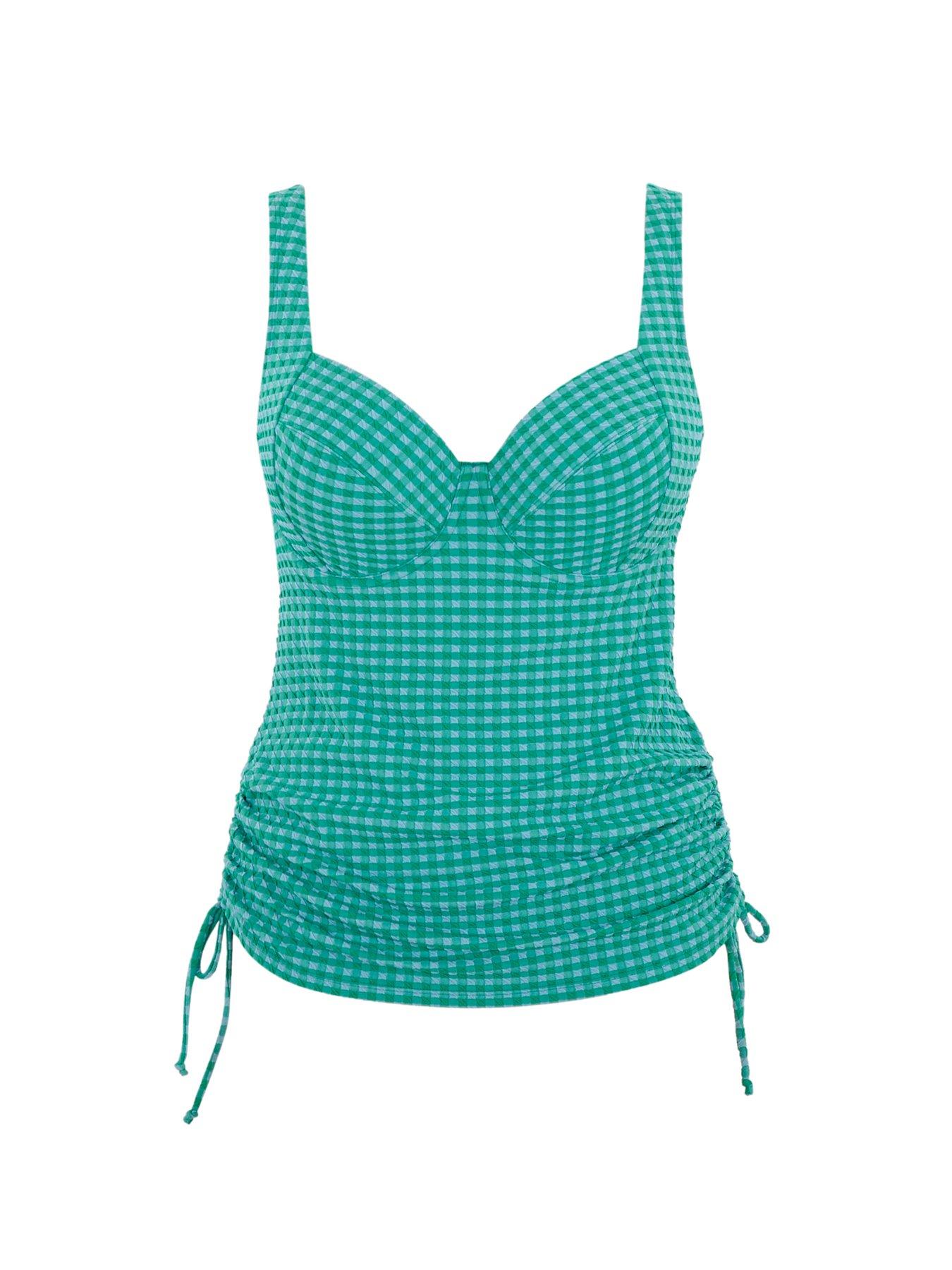 Panache Swim Green Gingham Iris Full Cup Tankini - Green | Very