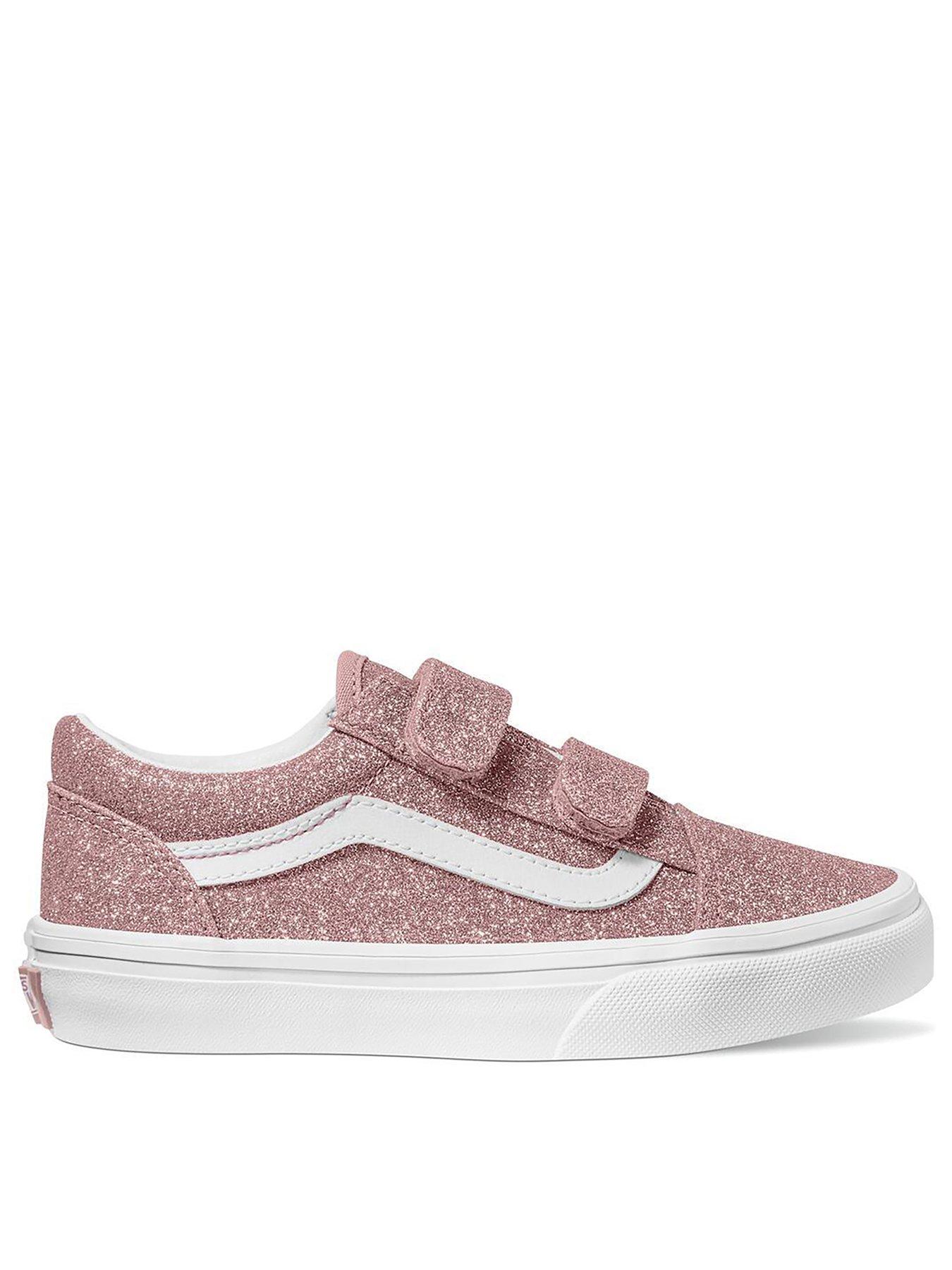 Vans Kids Girls Old Skool V Trainers - Pink | Very
