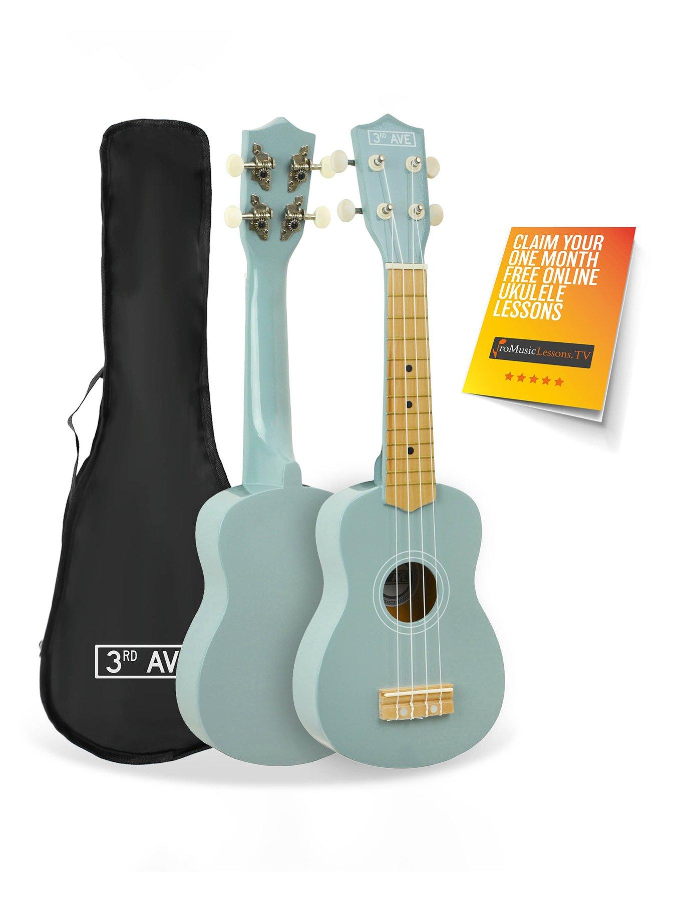 3rd Avenue Pastel Blue Soprano Ukulele with Bag | Very