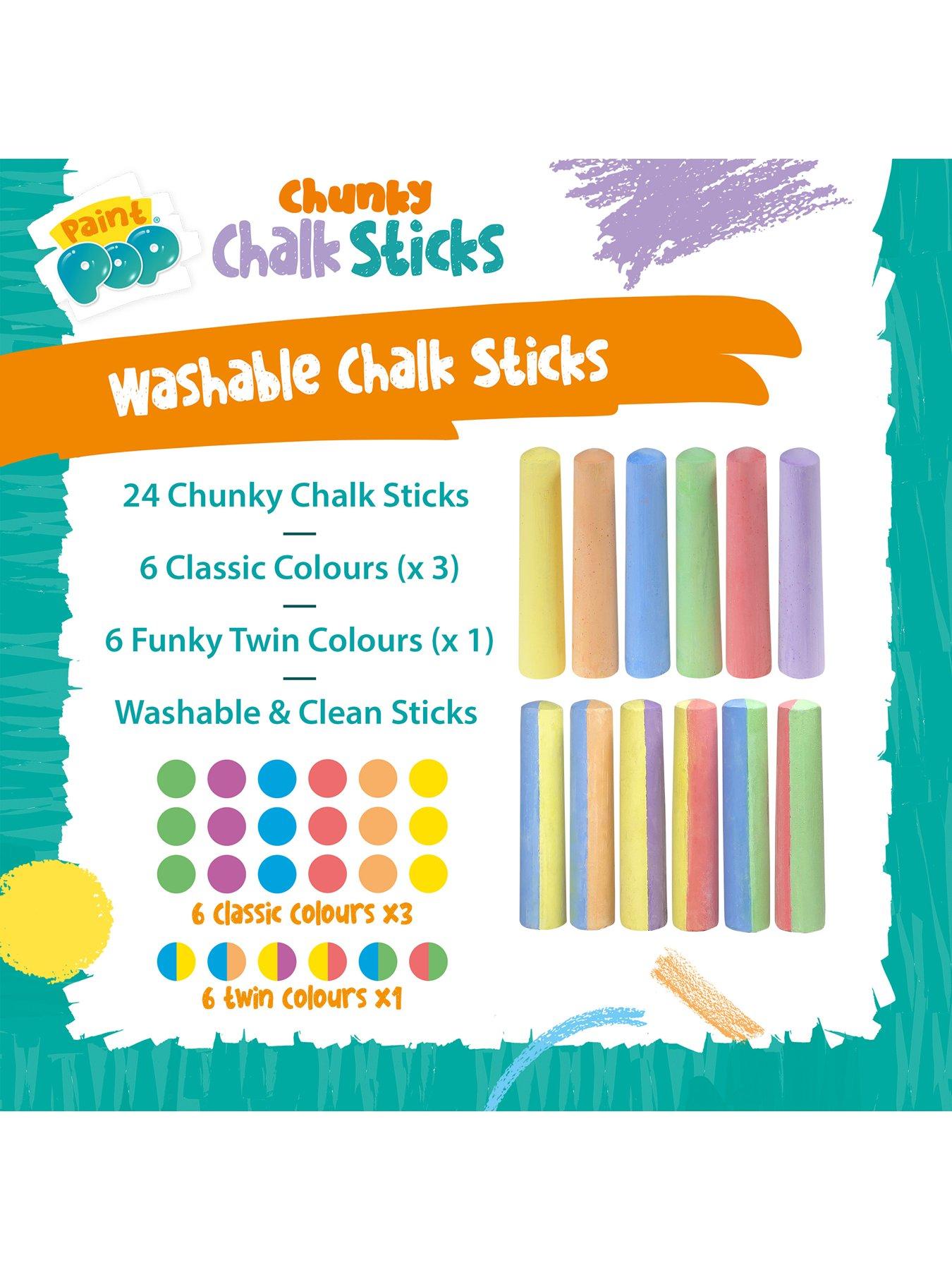 Paint Pop Chunky Chalk Sticks 24pk | Very