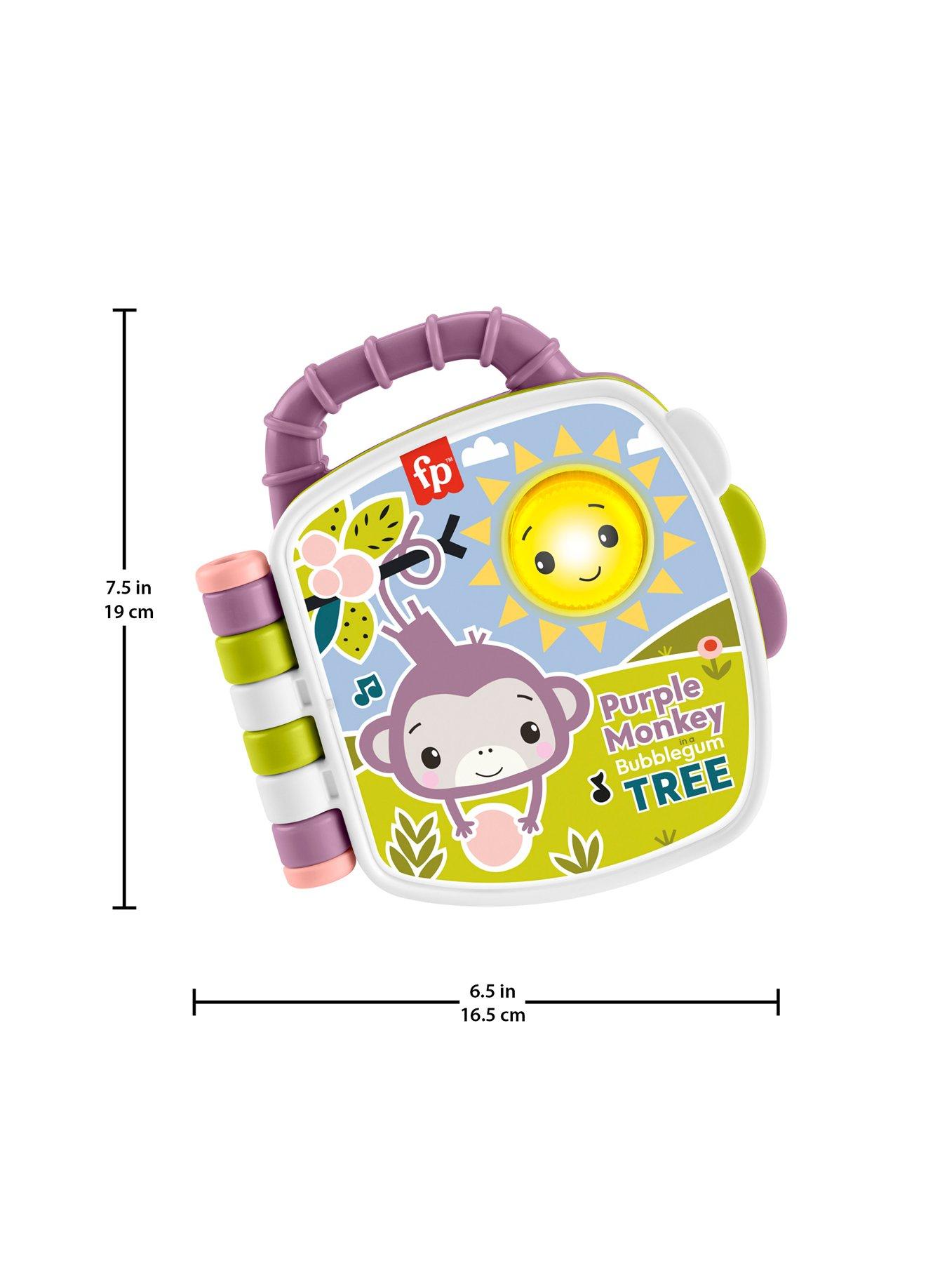 Purple Monkey Musical Storybook Toy for Baby Toddler with Lights Sounds