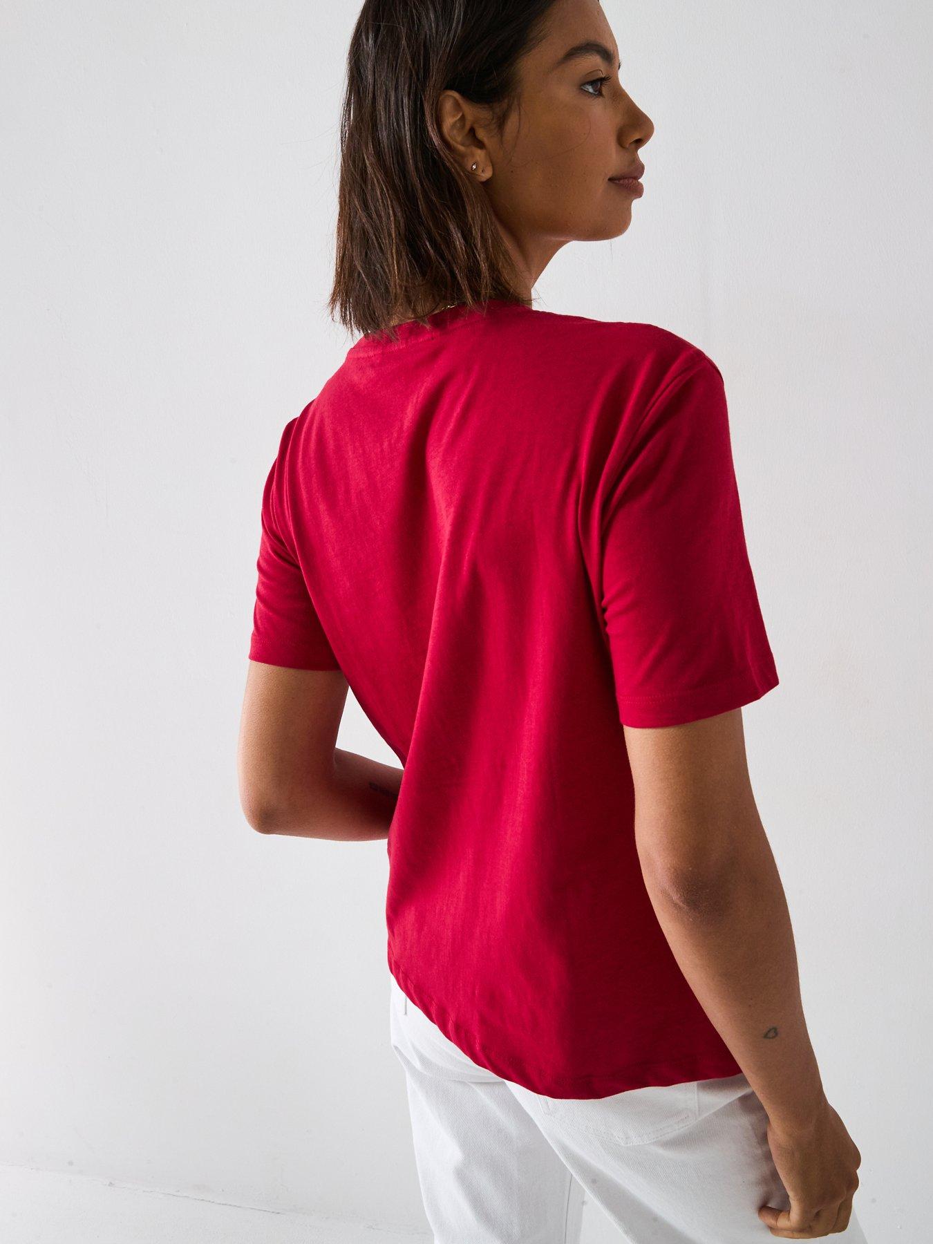V by Very Crew Neck Essential Tshirt-red | Very