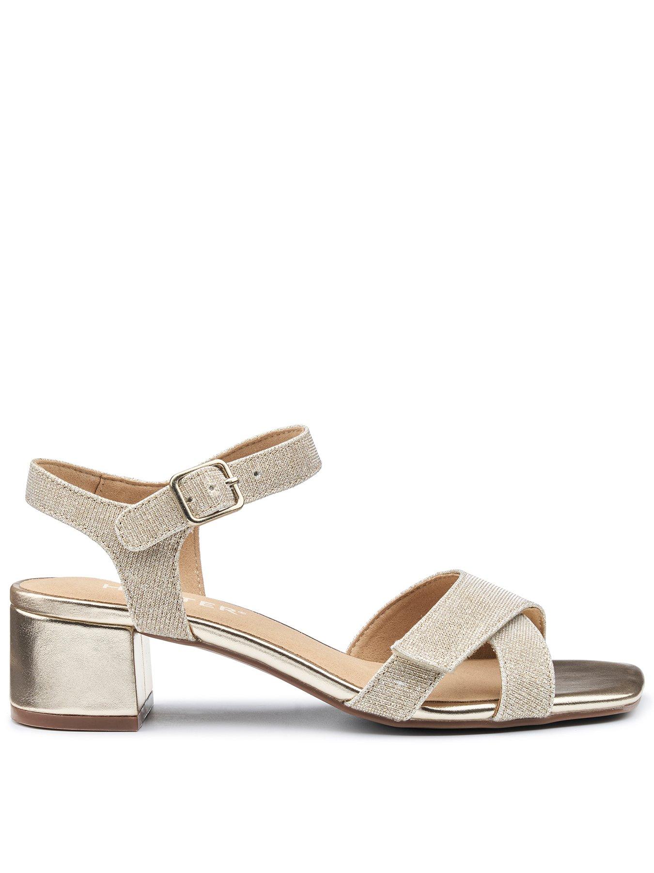 Hotter Riviera Block Heel Sandal - Gold | Very