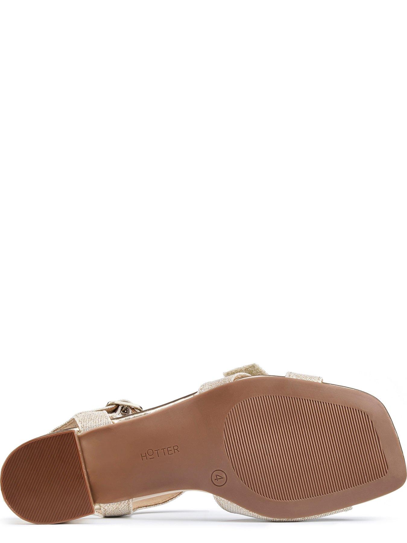 Hotter Riviera Block Heel Sandal - Gold | Very