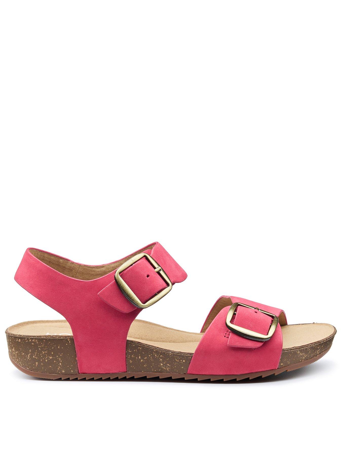 Hotter Tourist Ii Wide Fit Leather Sandal - Pink | Very