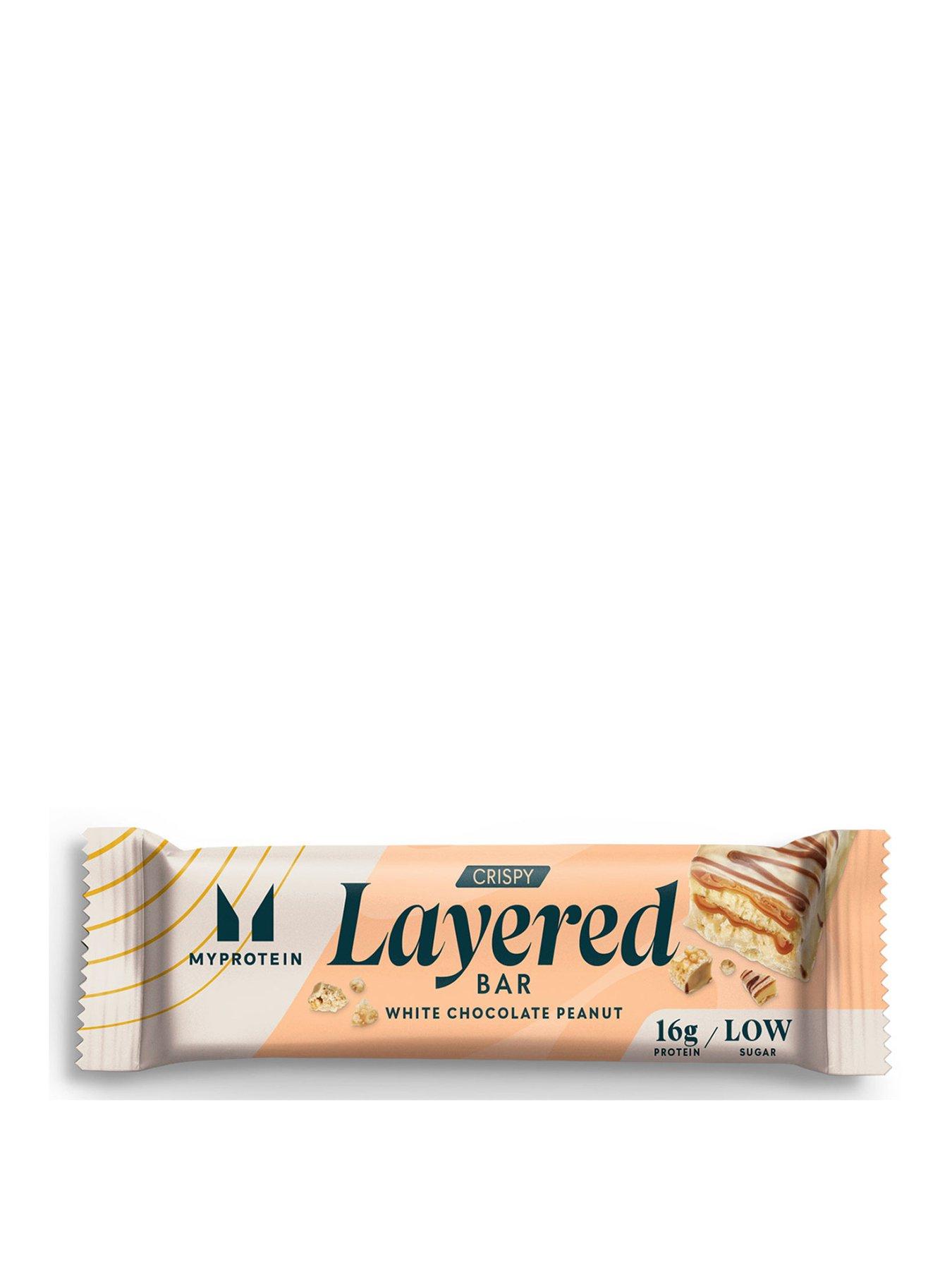 MyProtein Crispy Layered Protein Bar - White Chocolate Peanut - 12 x ...
