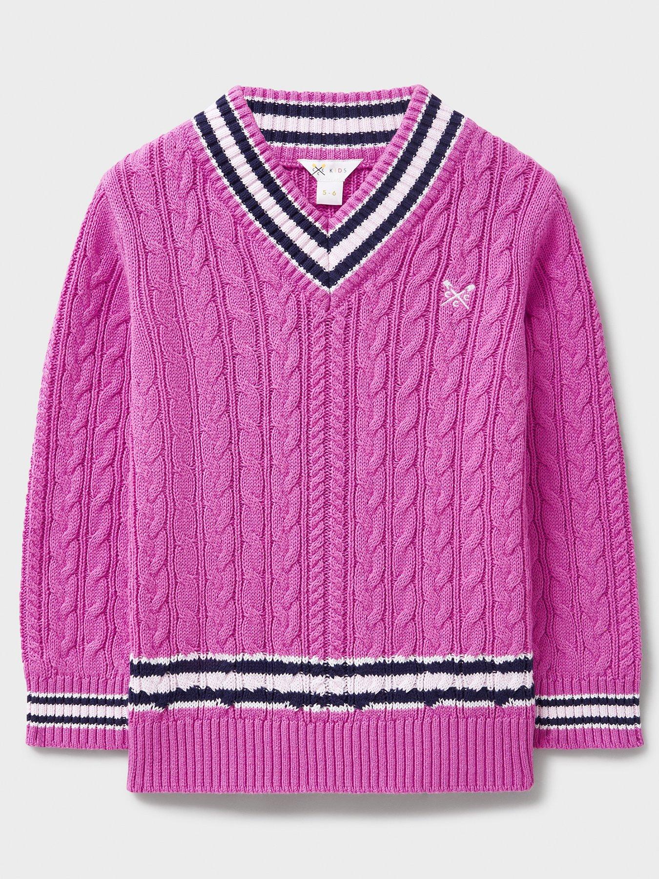 Crew Clothing Girls Cricket Jumper - Pink | Very