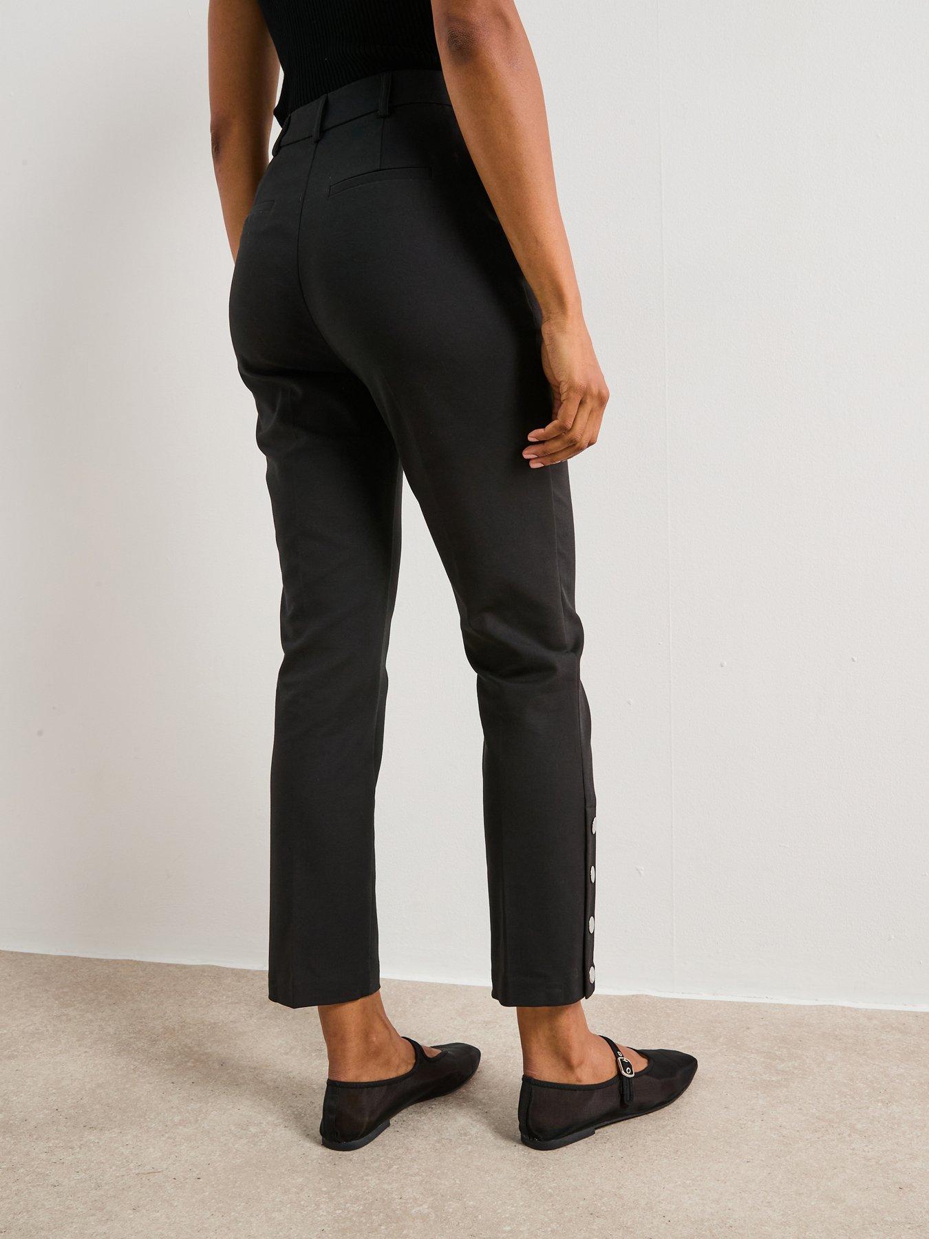 The Very Collection Button Cuff Trouser - Black | Very